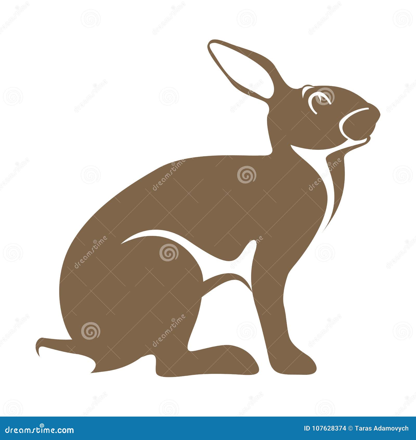 Hare Rabbit Vector Illustration Flat Style Profile Stock Vector ...