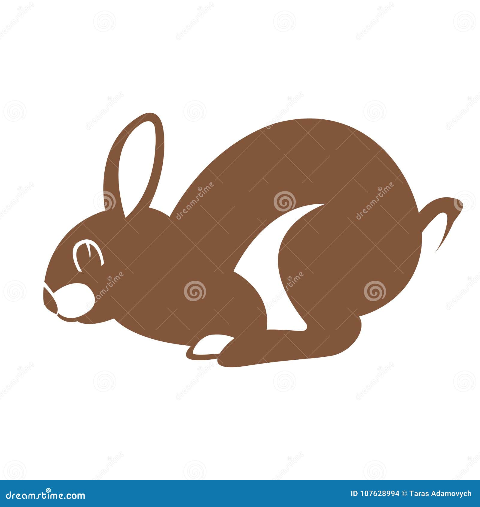 Hare Rabbit Vector Illustration Flat Style Profile Stock Vector ...
