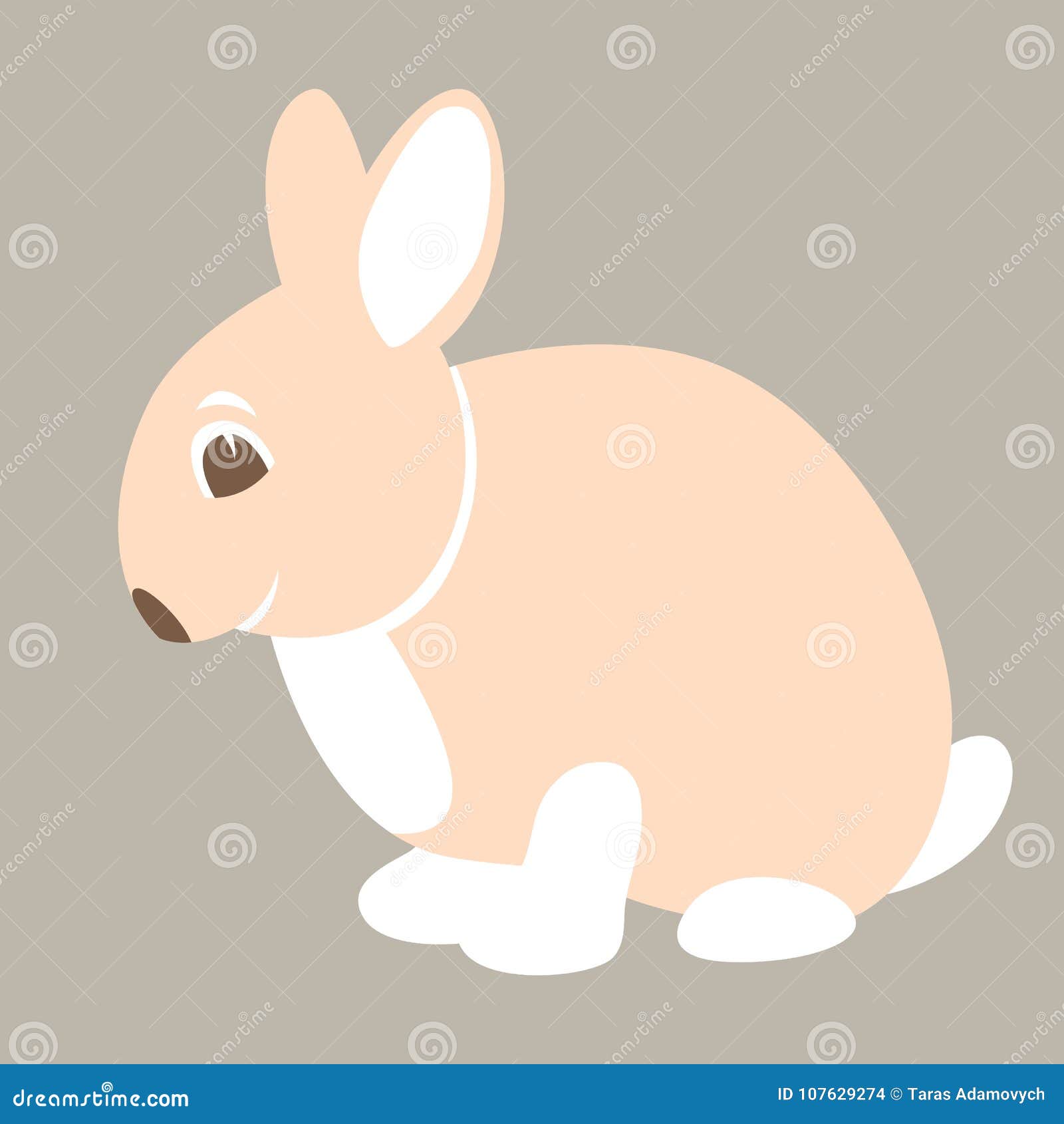 Hare Rabbit Vector Illustration Flat Style Profile Stock Vector ...