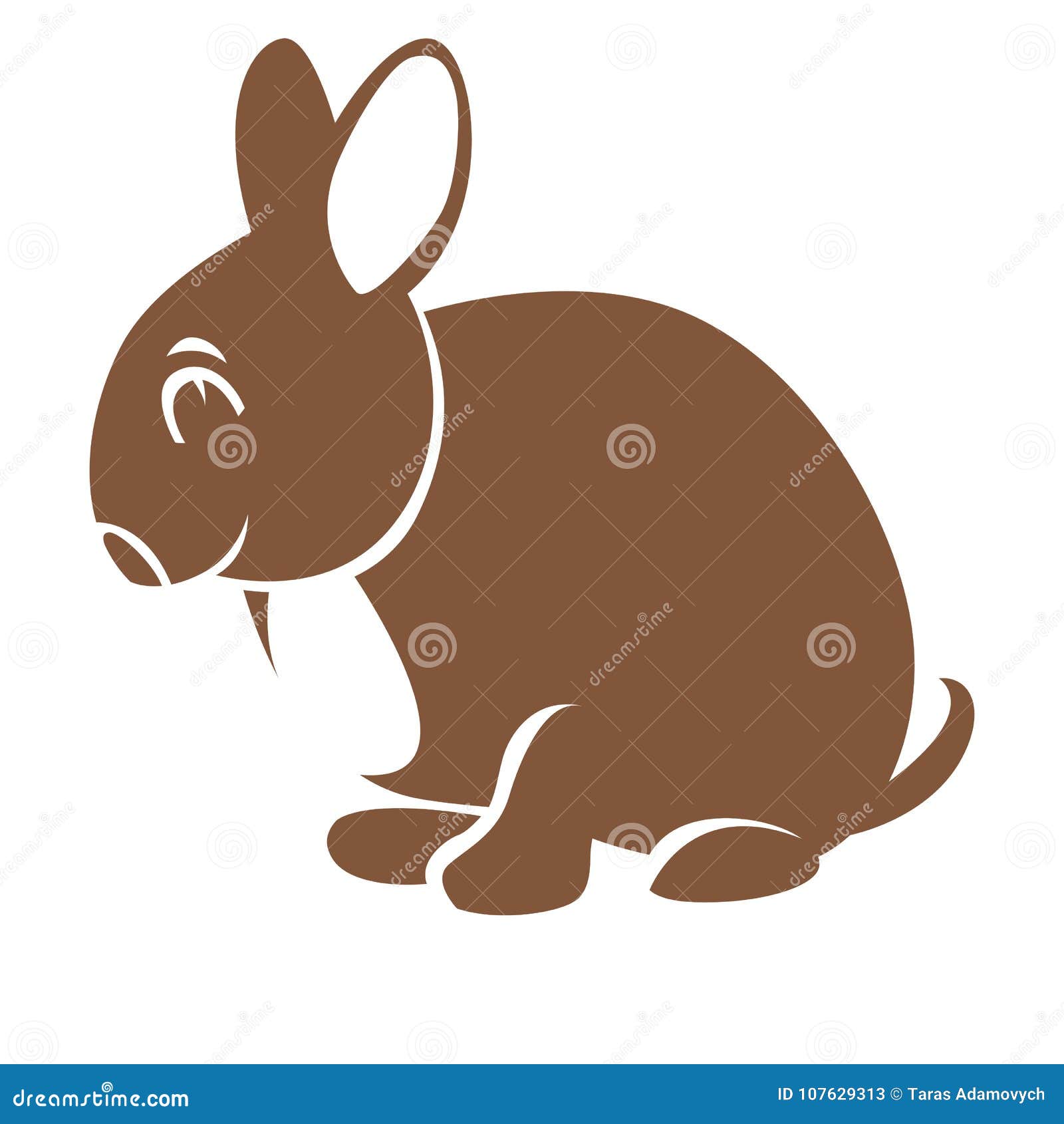 Hare Rabbit Vector Illustration Flat Style Profile Stock Vector ...