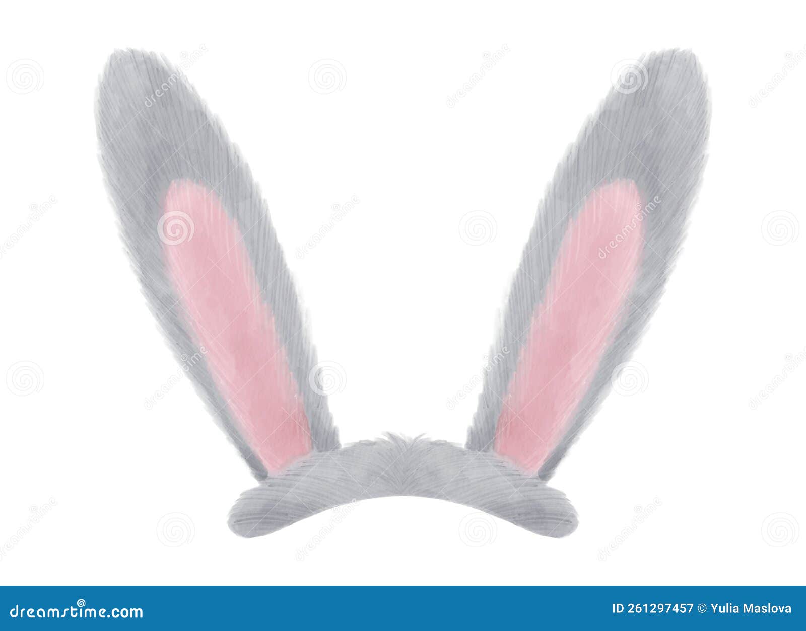 Hare S Ears. the Image of Cute Rabbit Ears in Watercolor Style ...