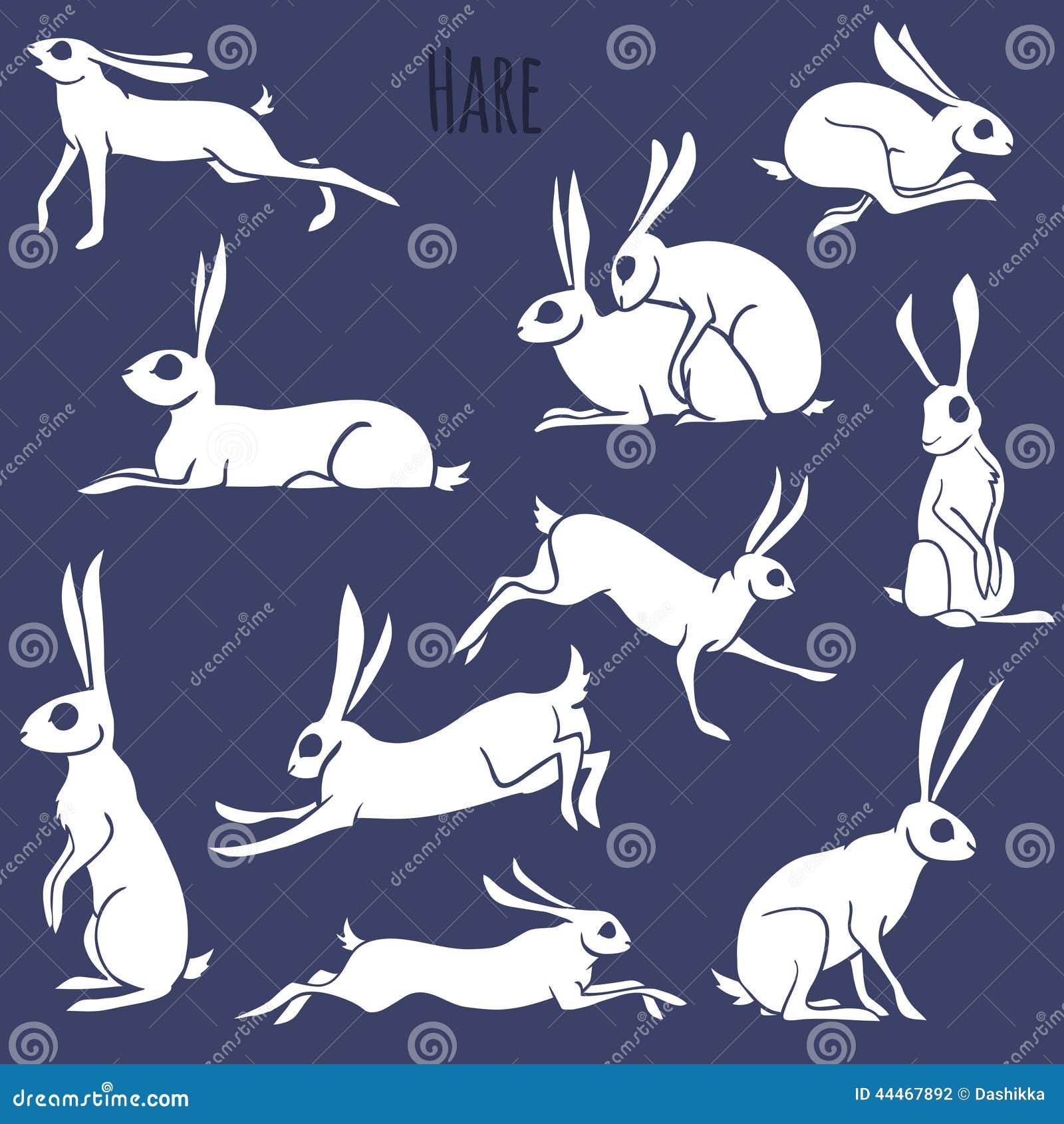 Hare Silhouette Vector Illustration | CartoonDealer.com #214080718