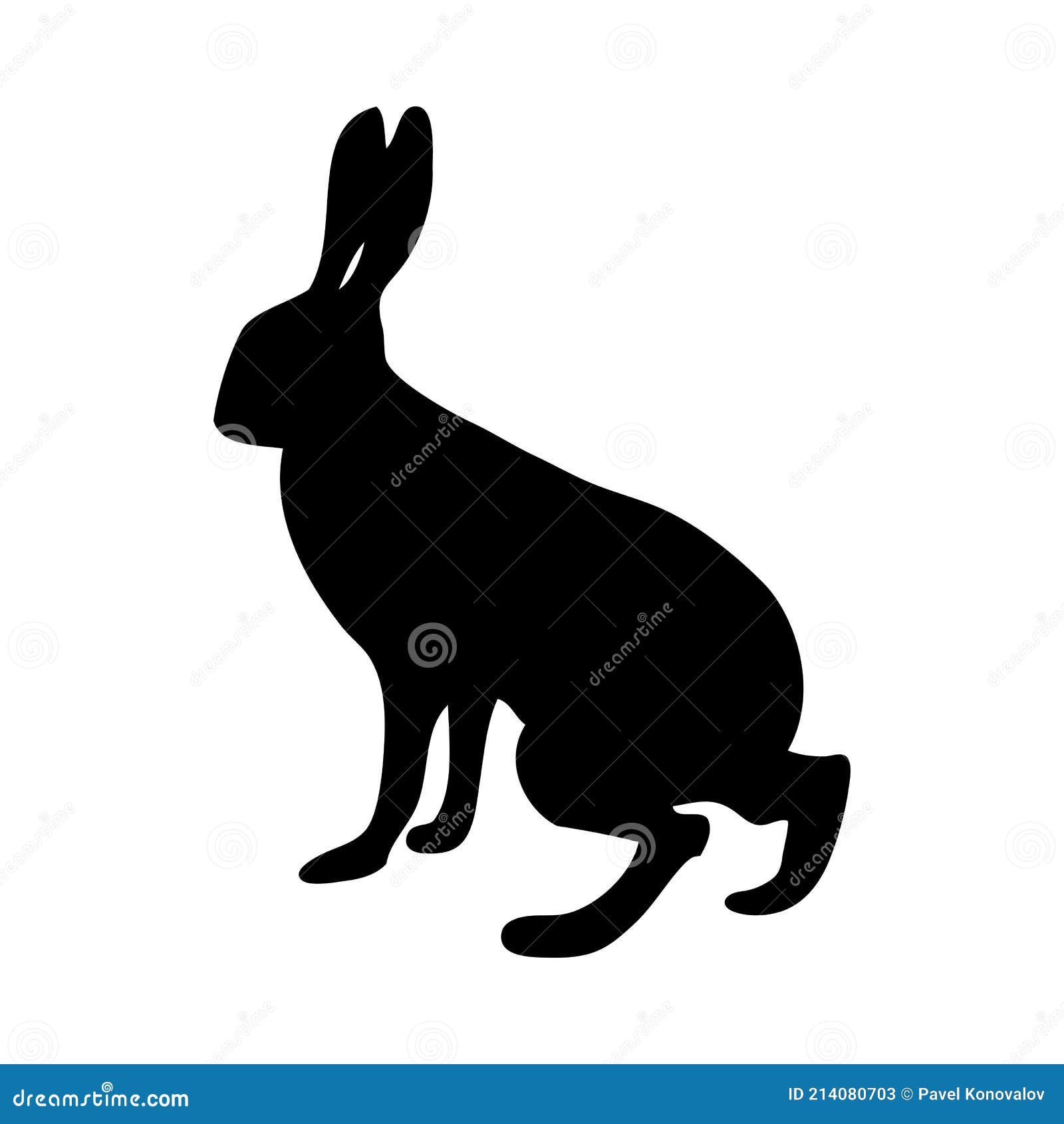Hare Silhouette Vector Illustration | CartoonDealer.com #214080718