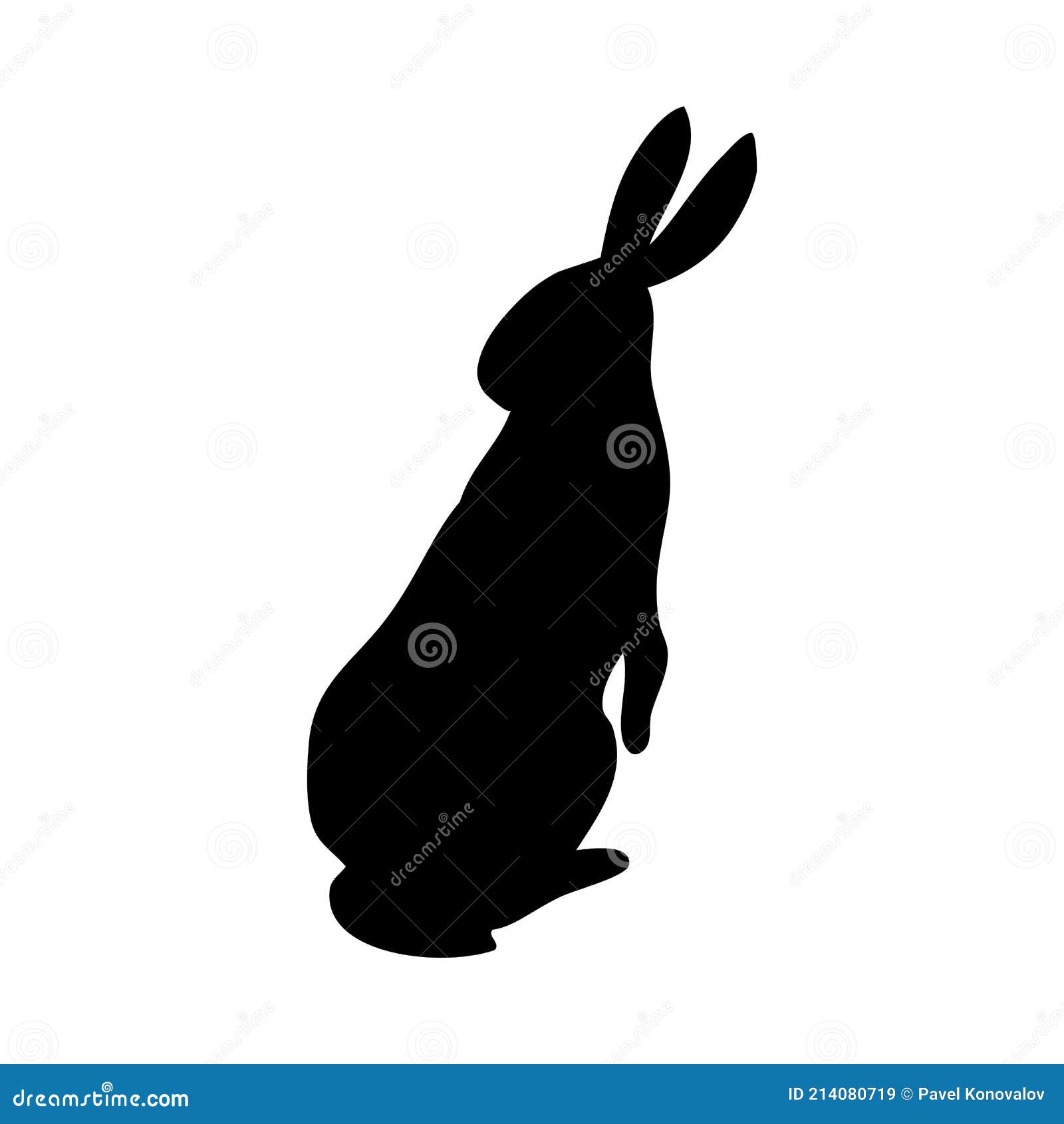 Hare Silhouette stock vector. Illustration of cartoon - 214080719