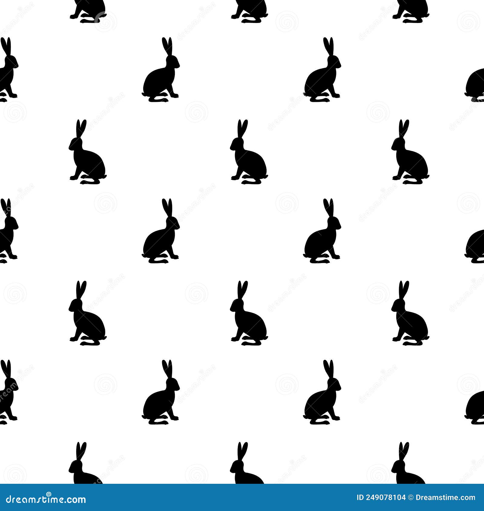 Hare Silhouettes Seamless Pattern. Vector Illustration Stock ...
