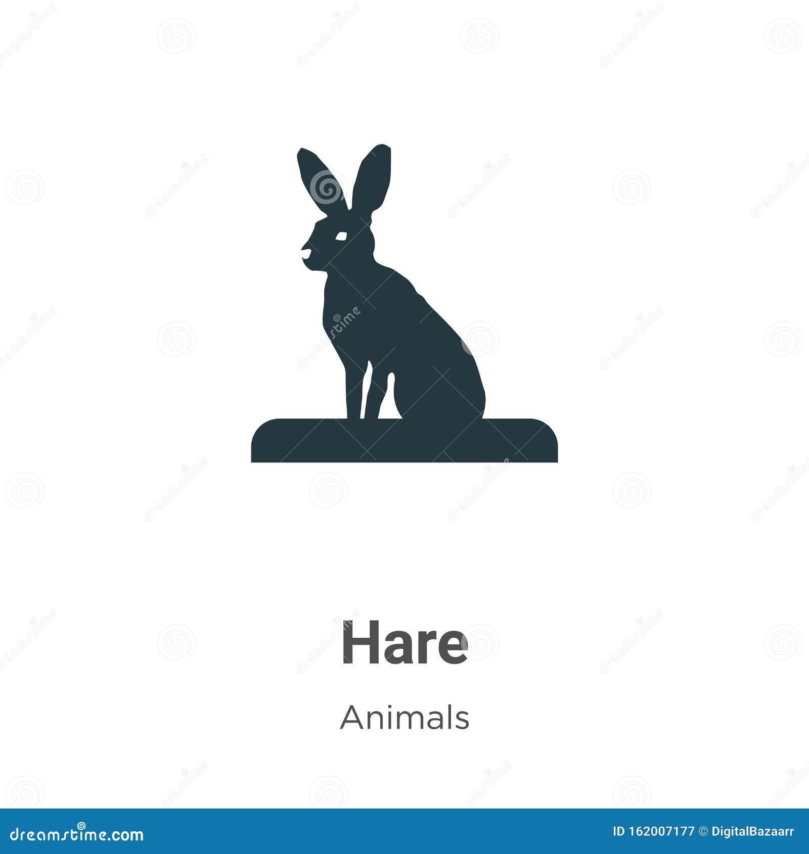 Hare Vector Icon On White Background. Flat Vector Hare Icon Symbol Sign ...