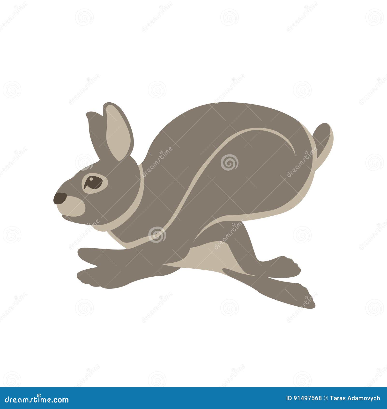 Hare Vector Illustration Style Flat Stock Vector - Illustration of ...