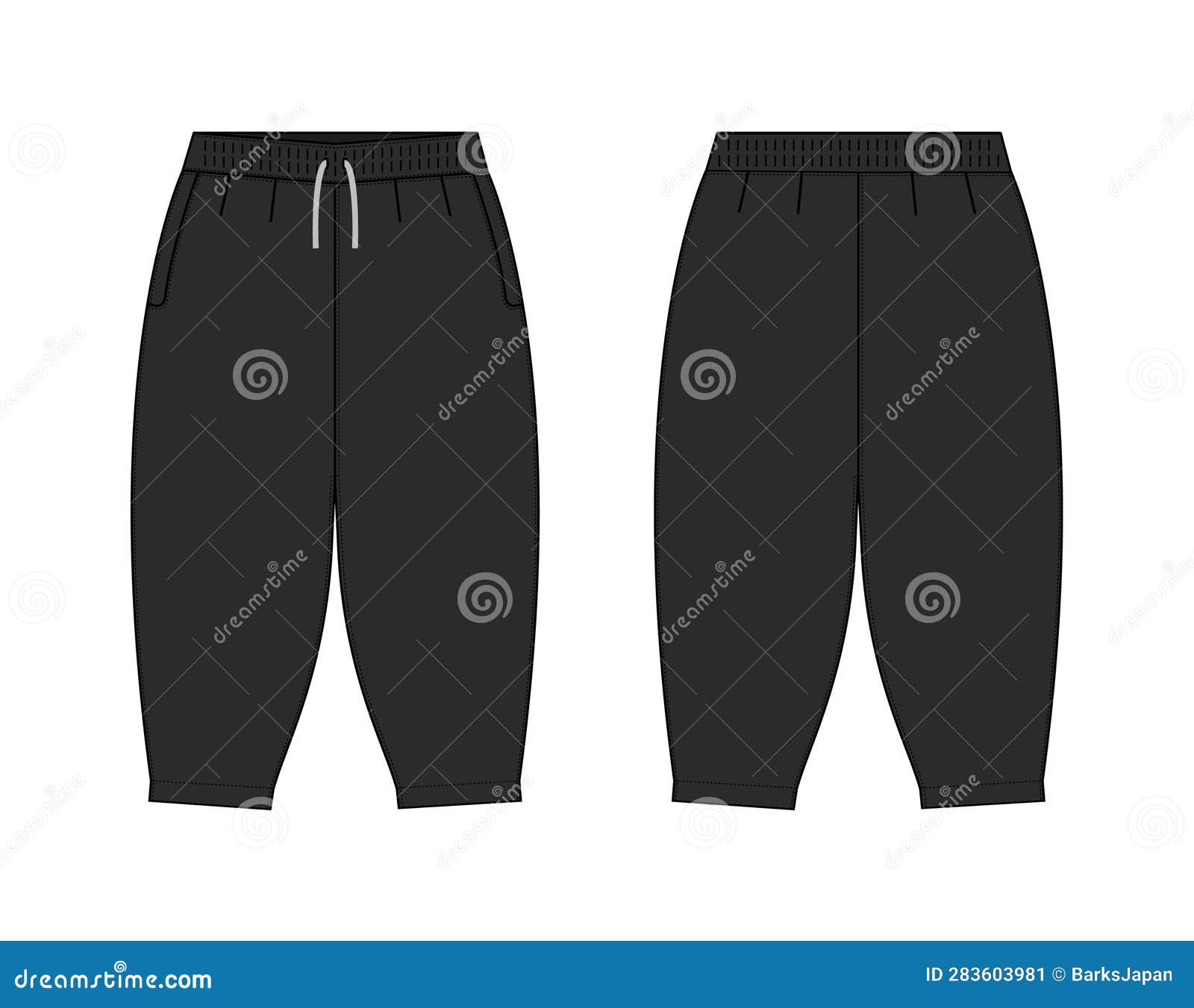 Harem Pants ( Sarrouel Pants ) Template Illustration Stock Vector ...