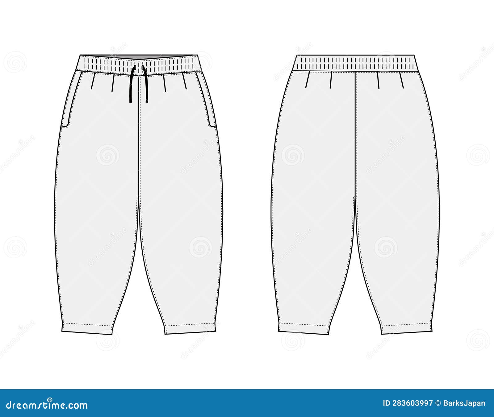 Harem Pants ( Sarrouel Pants ) Template Illustration Stock Vector ...