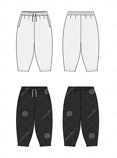 Harem Pants ( Sarrouel Pants ) Template Illustration Set Stock Vector ...