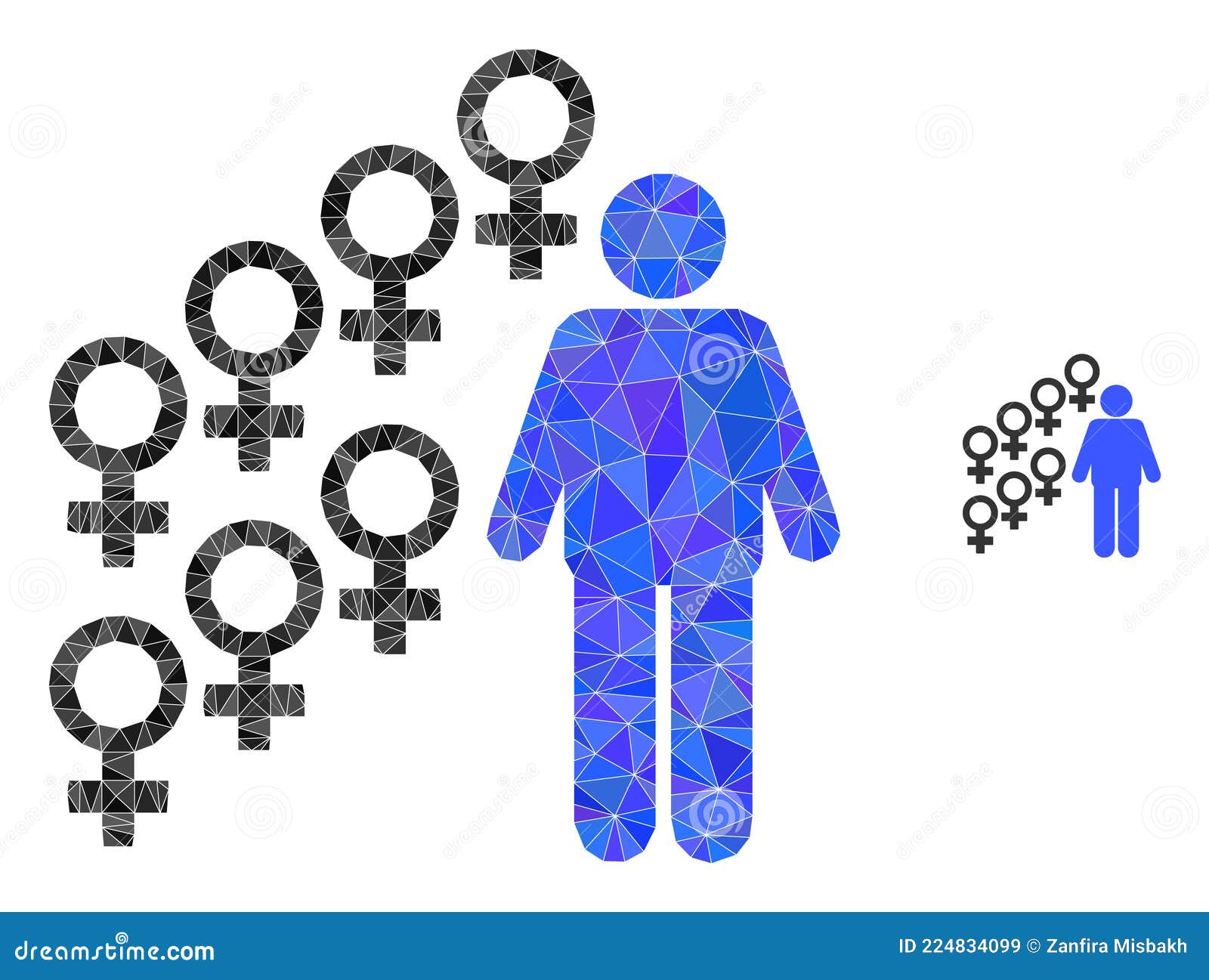 Harem Symbol Triangle Lowpoly Flat Icon Stock Vector - Illustration of ...