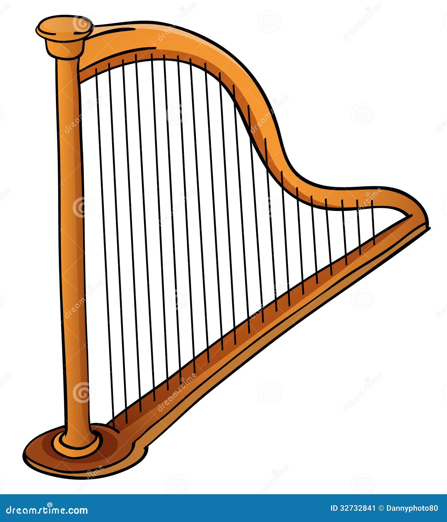 Harfa ilustracja wektor. Ilustracja złożonej z prosty - 32732841