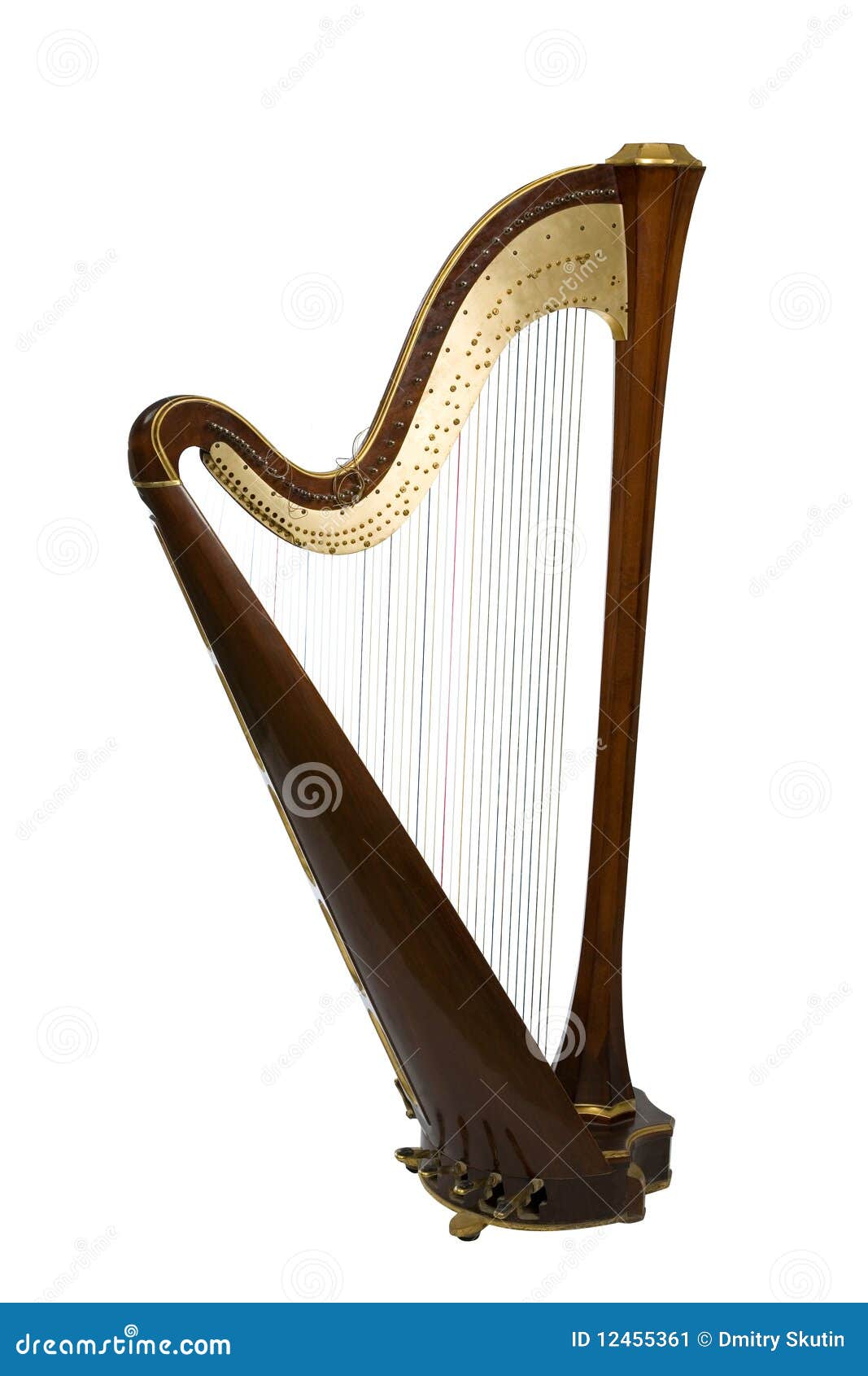 Harfe stockbild. Bild von musik, holz, melodie, instrument - 12455361
