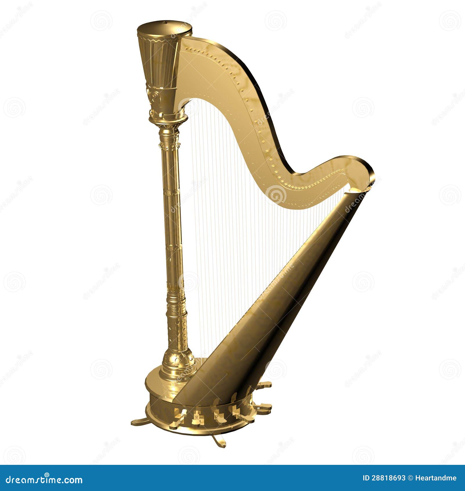 Harfe stockbild. Illustration von lang, königlich, instrument - 28818693