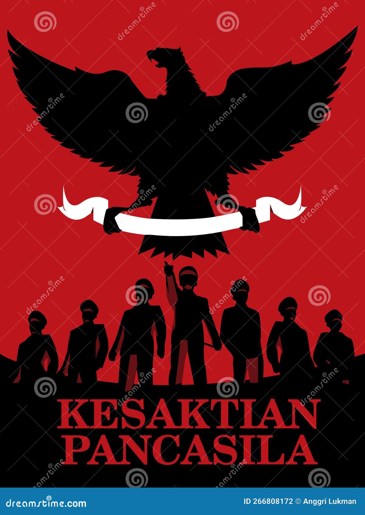 Hari Kesaktian Pancasila Black and Red Illustration Stock Vector ... Hari Kesaktian Pancasila Black and Red Illustration Stock Vector ...