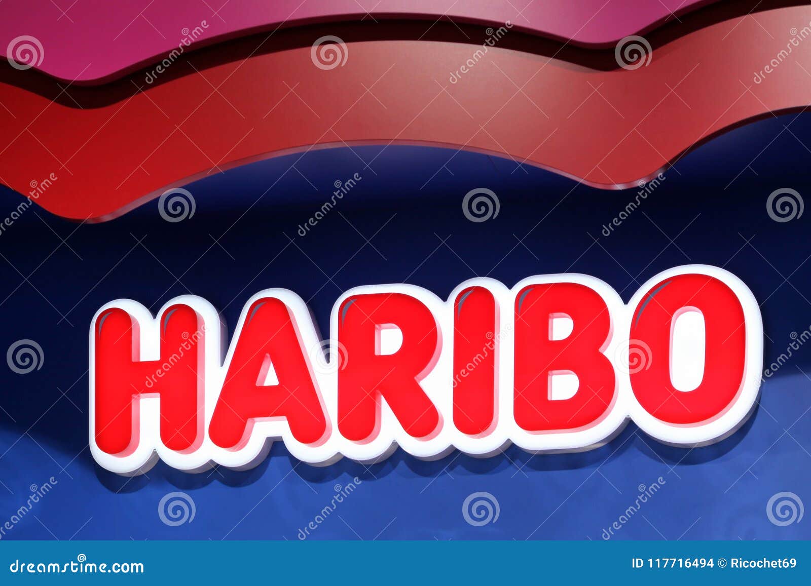 Haribo-Logo auf einer Wand redaktionelles stockbild. Bild von symbol ...