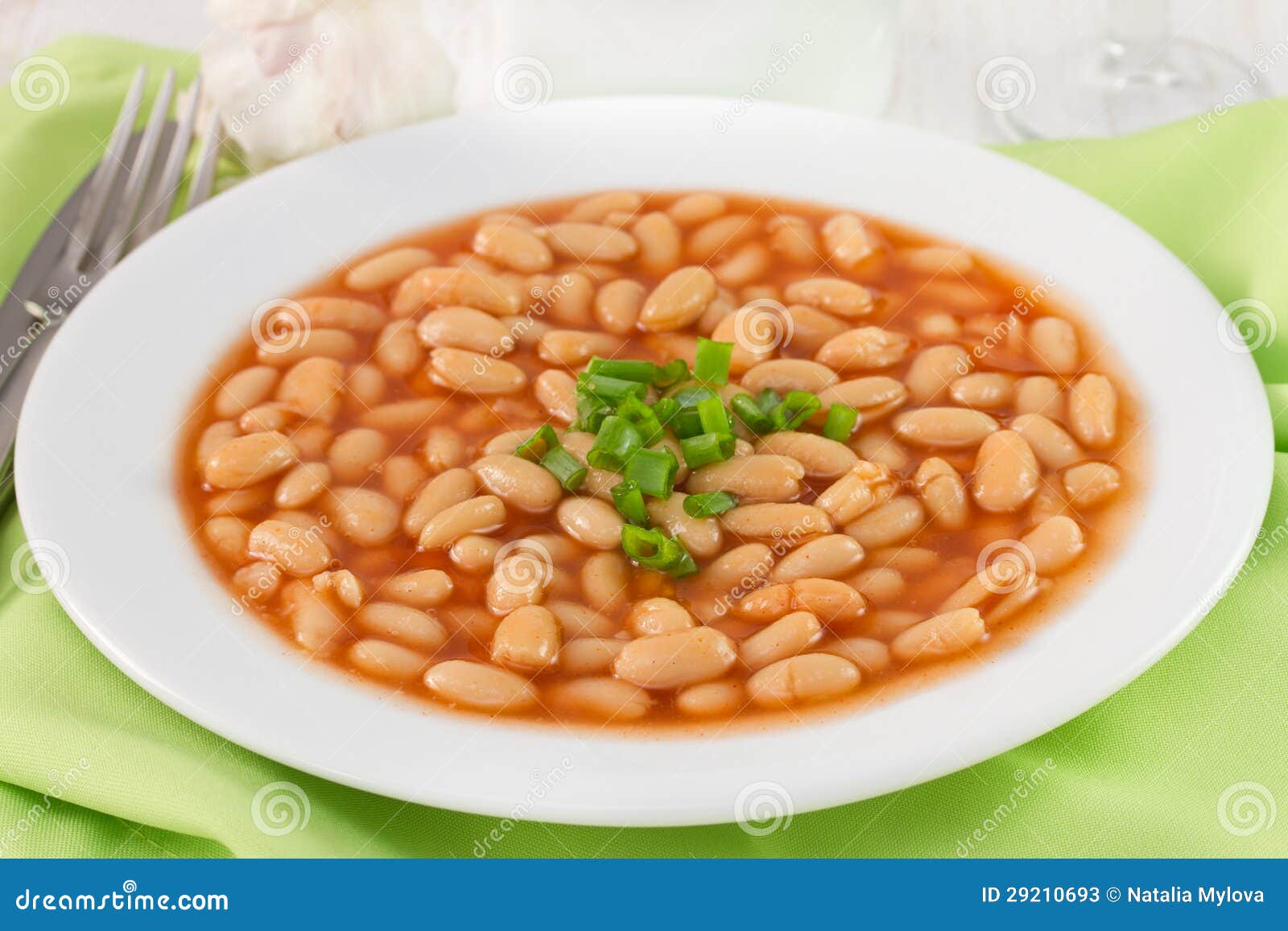 Haricots Blancs Bouillis En Sauce Tomate Image stock - Image du haricot ...