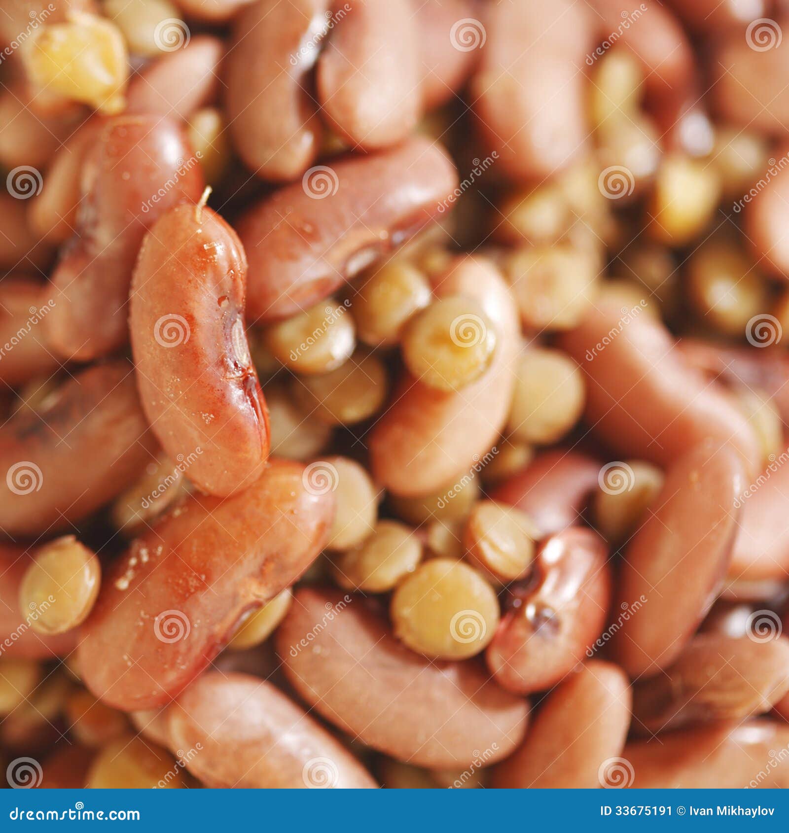 Haricots Rouges Et Lentilles Cuits Image stock - Image du garnissez ...