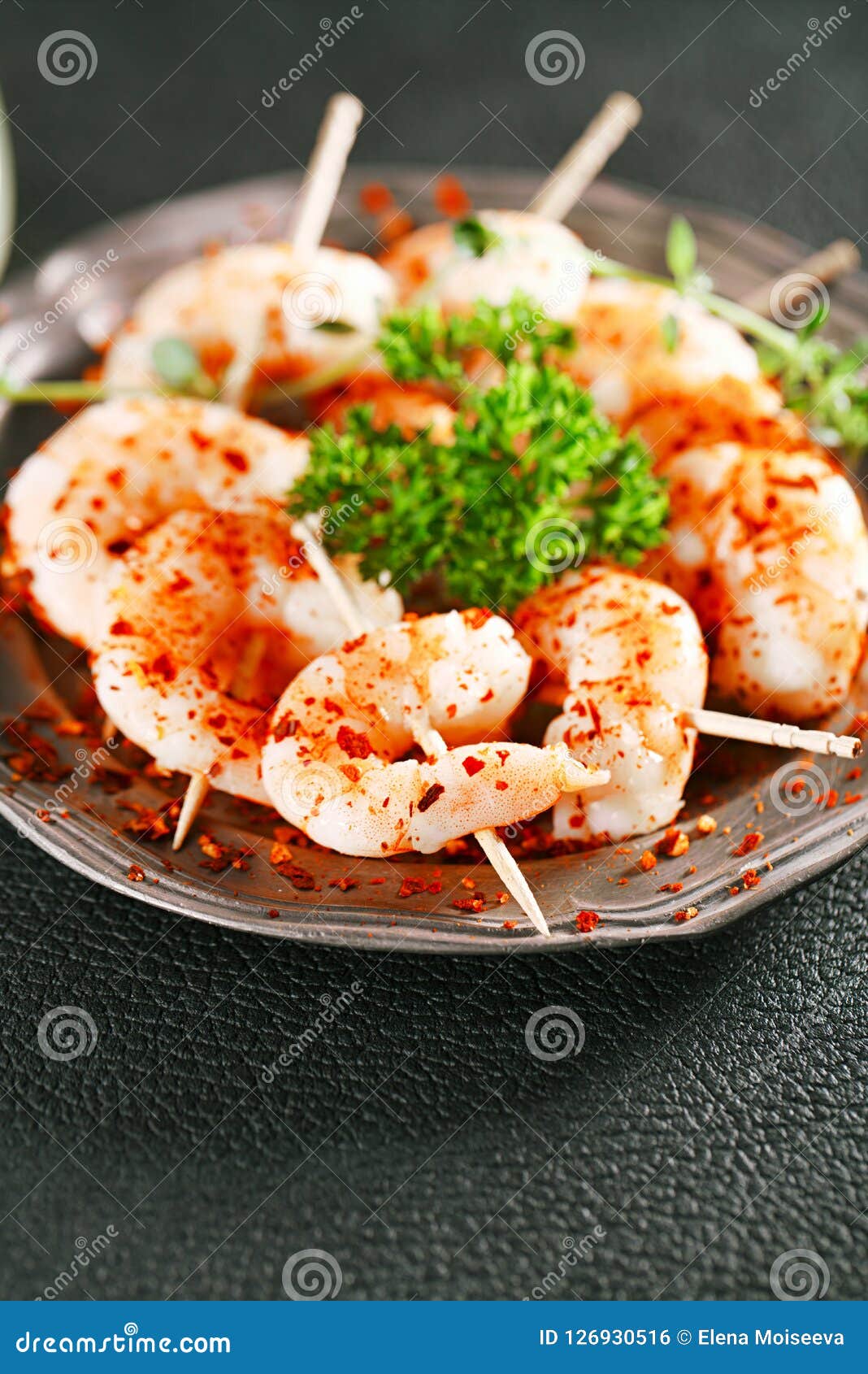 Harissa Spice Mix - Morrocan Red Hot Chilles with King Prawns Stock ...