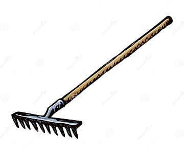 Hark Vector tekening stock illustratie. Illustration of landbouwbedrijf ...