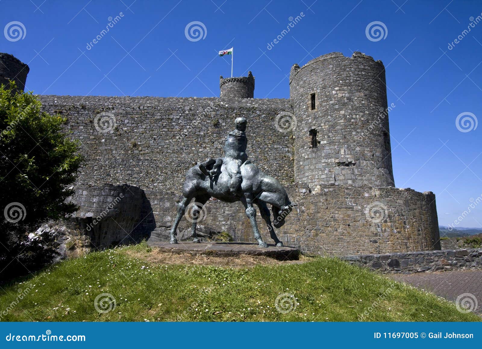 Harlech Castle stock image. Image of ancient, cadw, hill - 11697005