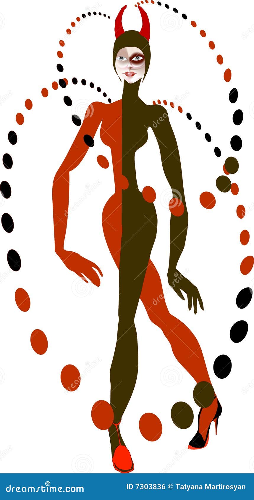 Harlequin stock vector. Illustration of heeled, fancy - 7303836