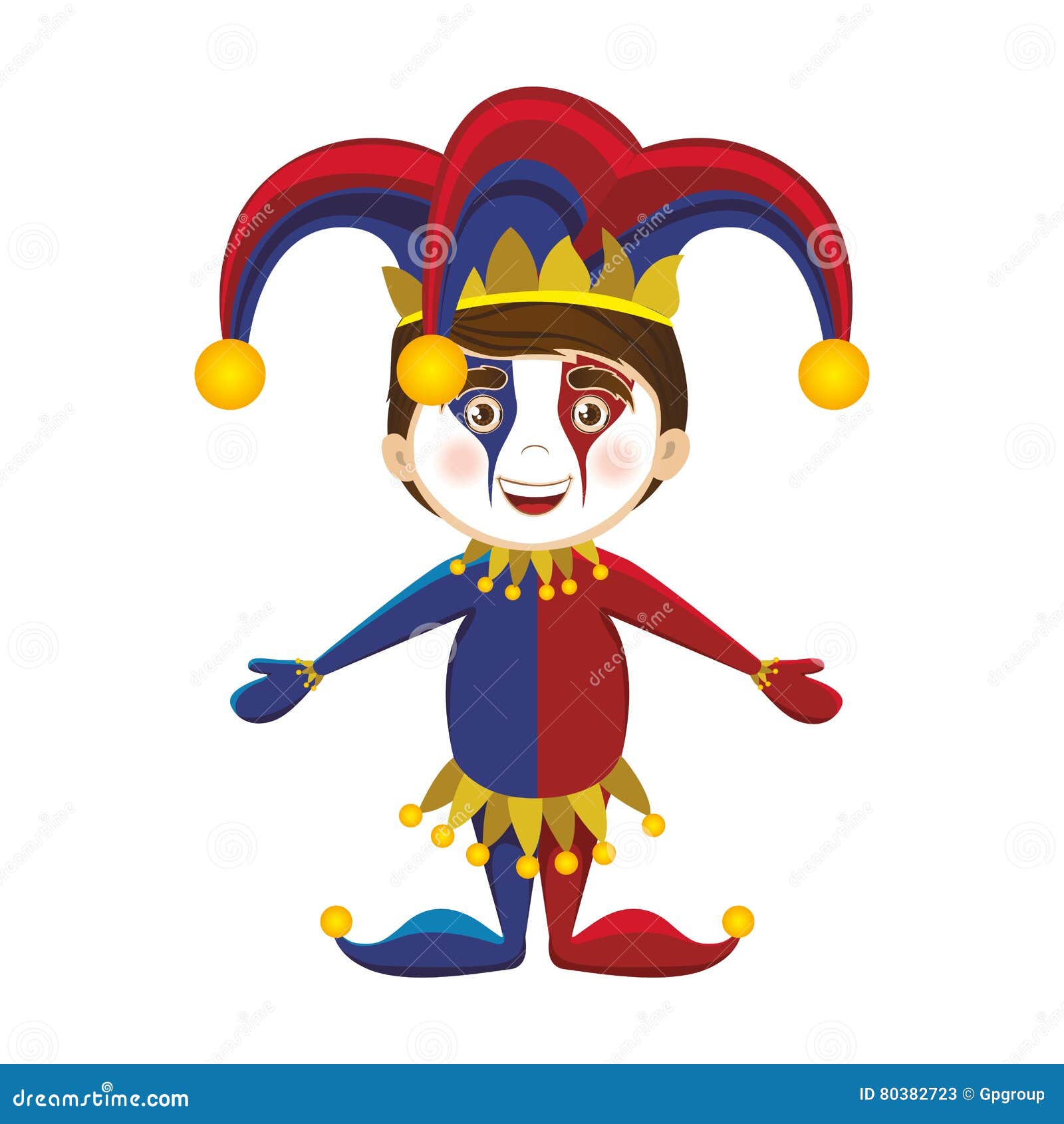 Harlequin Character Icon Image Stock Vector - Illustration of colorful ...