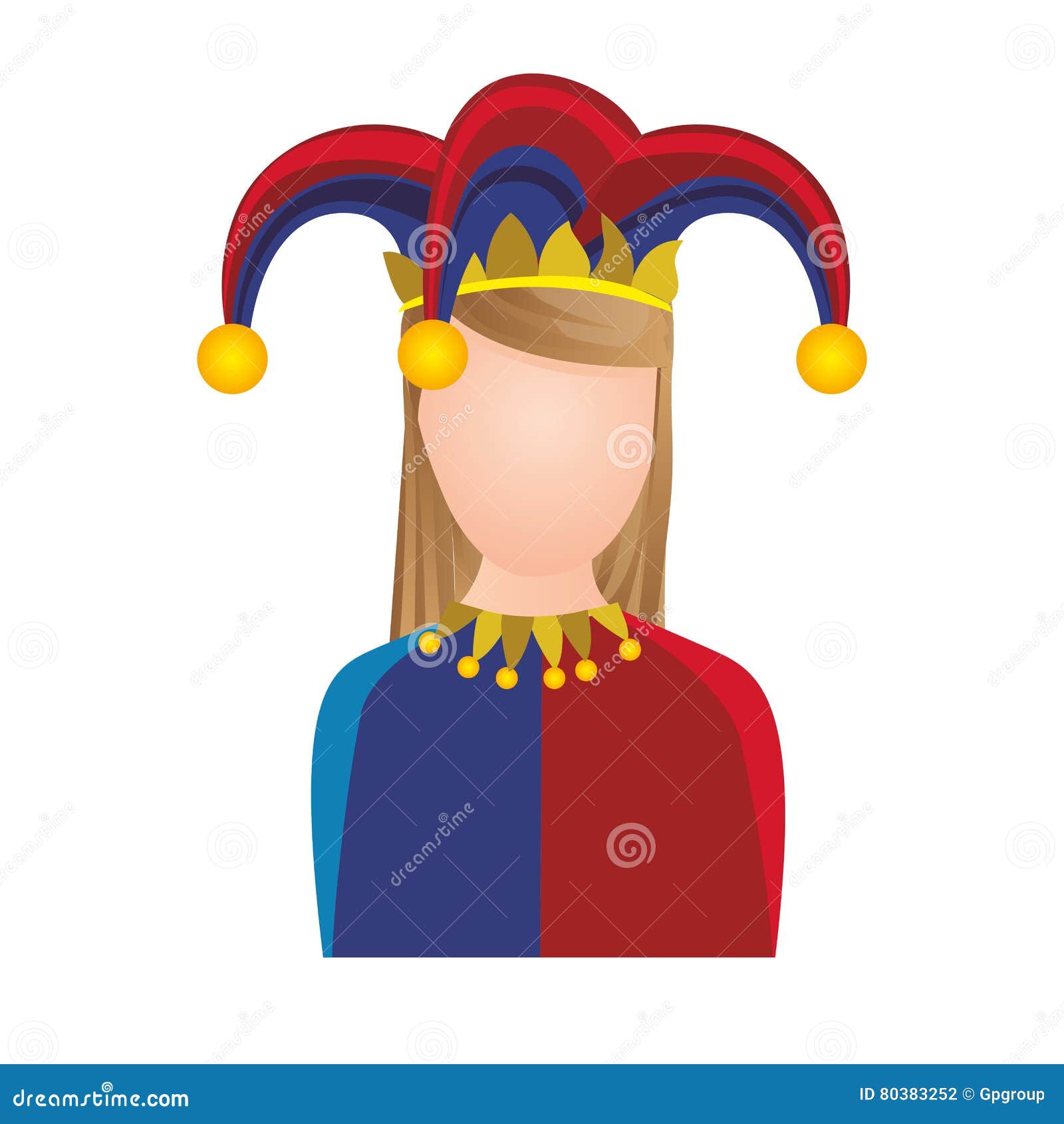 Harlequin Character Icon Image Stock Vector - Illustration of face ...