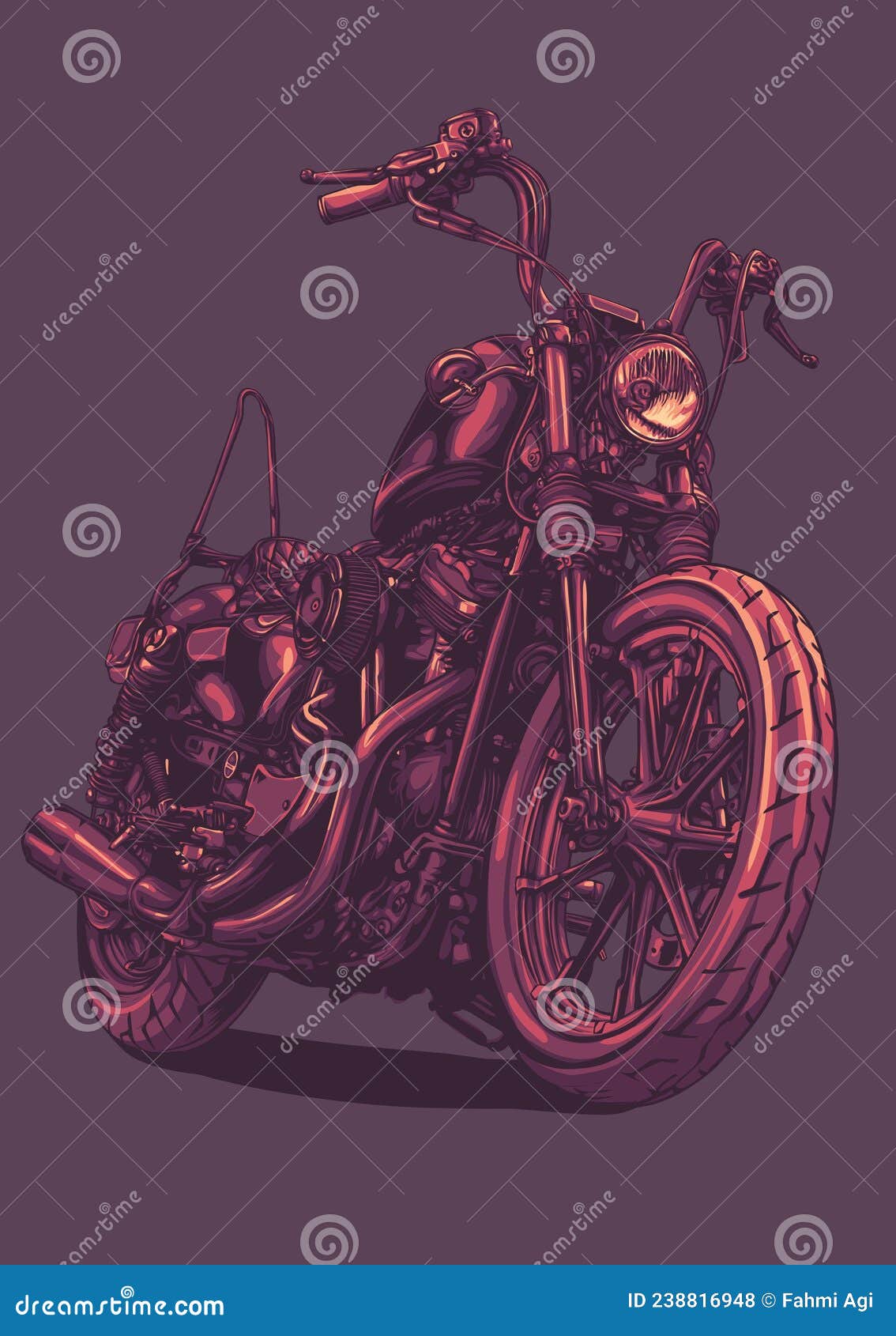 Harley Davidson Illustration Art Stock Illustration - Illustration of ...