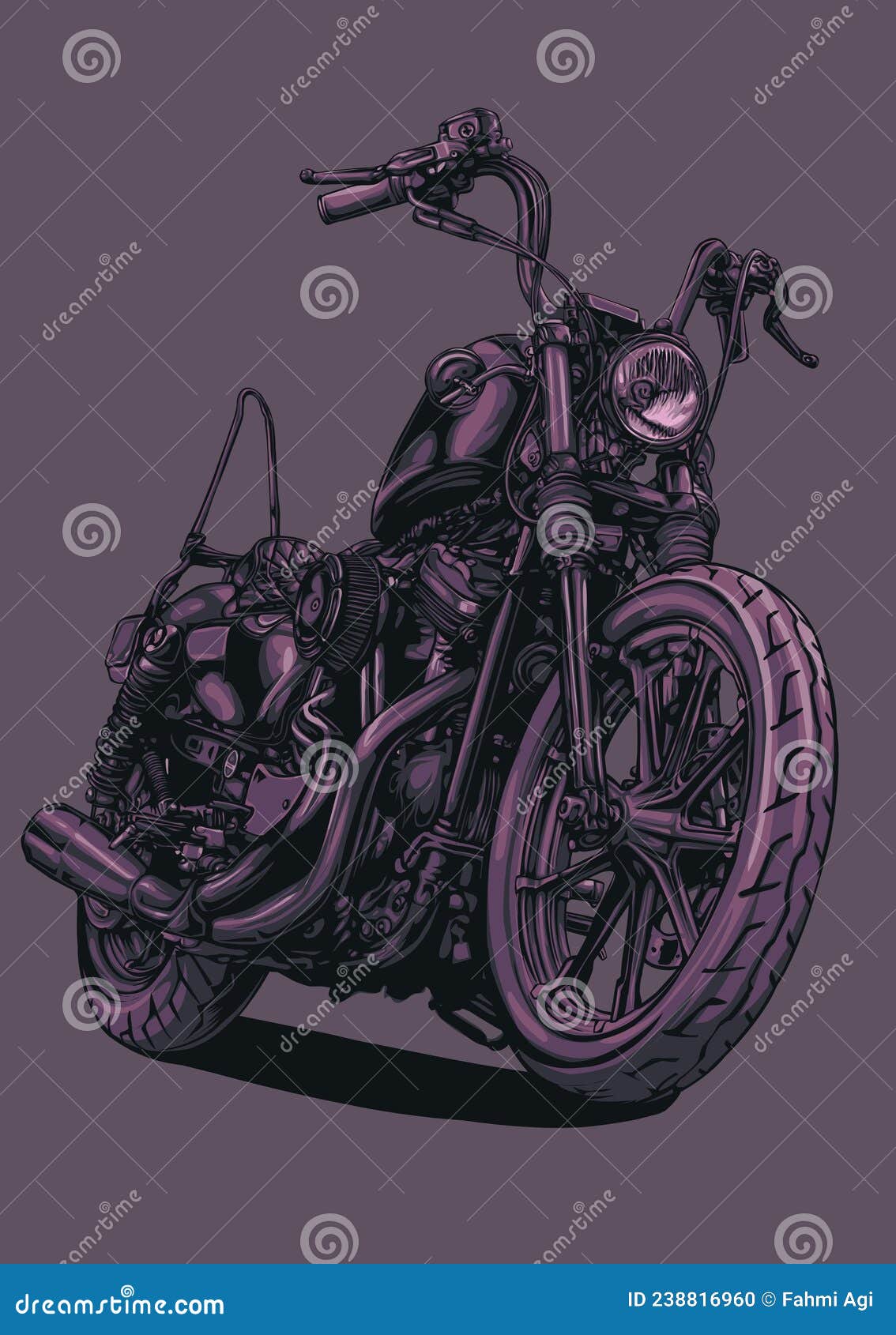 Harley Davidson Illustration Art Illustration Stock - Illustration du ...
