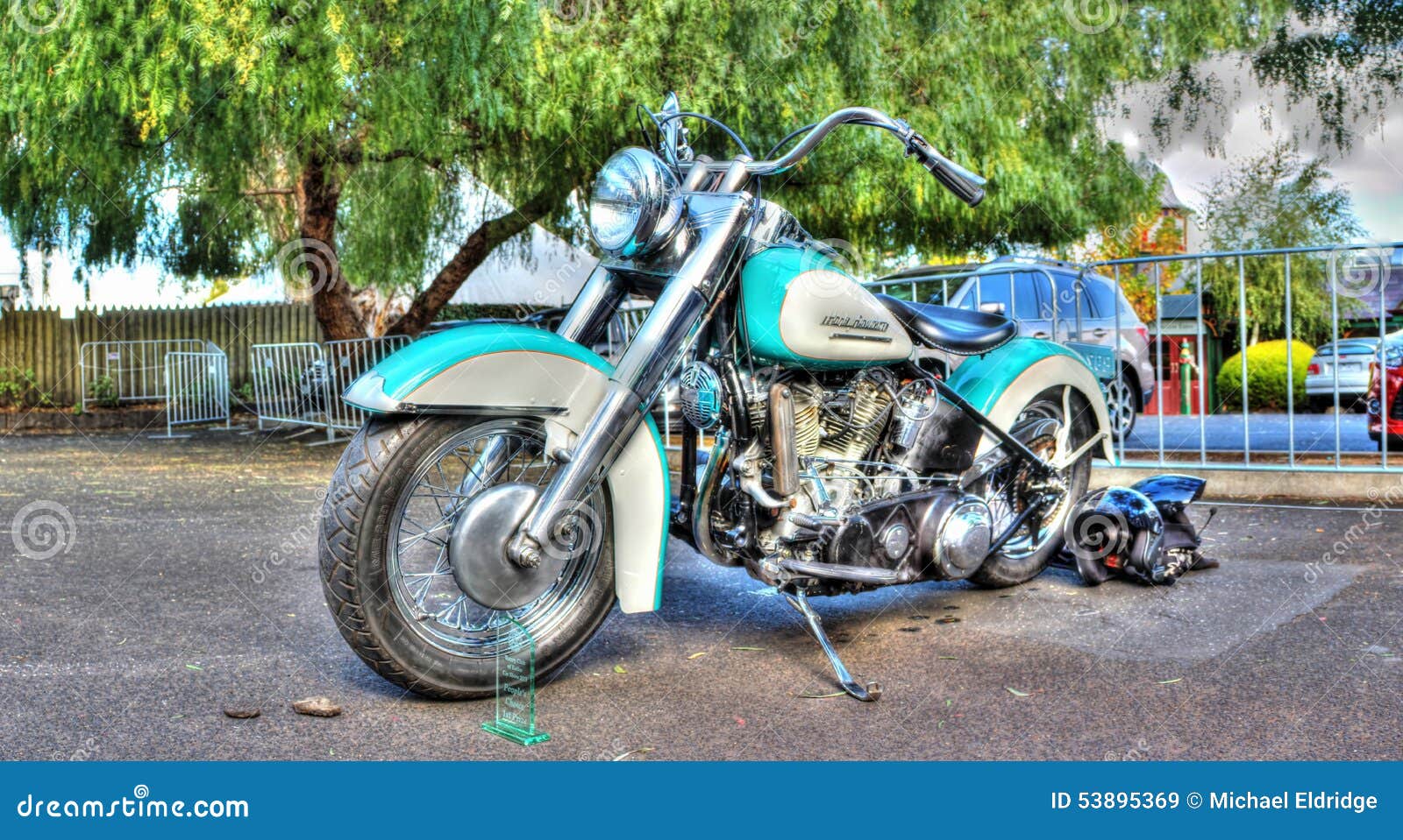 Blue Harley Davidson Bikes