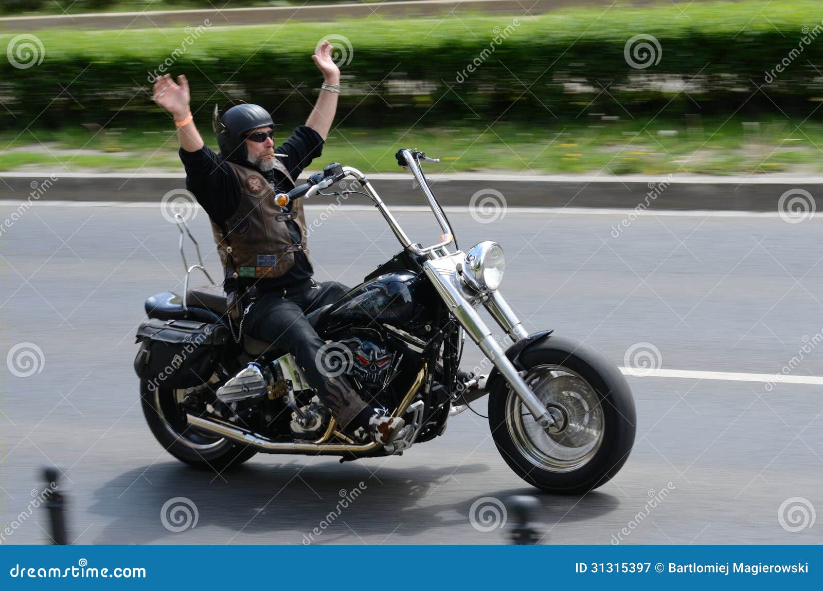 Harley-Davidson-Motorradfahrer Redaktionelles Stockfotografie - Bild ...