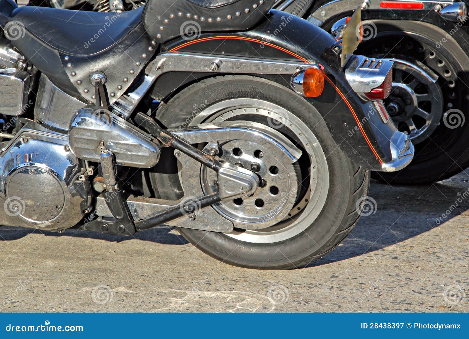 Harley davidson rear wheel editorial photography. Image of guard - 28438397