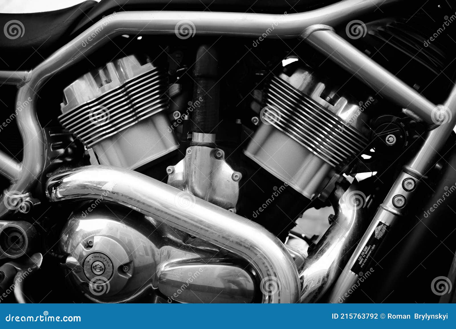 Harley-Davidson V-Rod, Engine, V-twin. (June 3, 2019, Uzhhgorod ...
