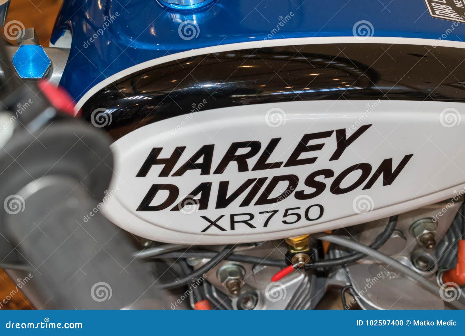 Harley Davidson XR 750 editorial image. Image of motorbike - 102597400