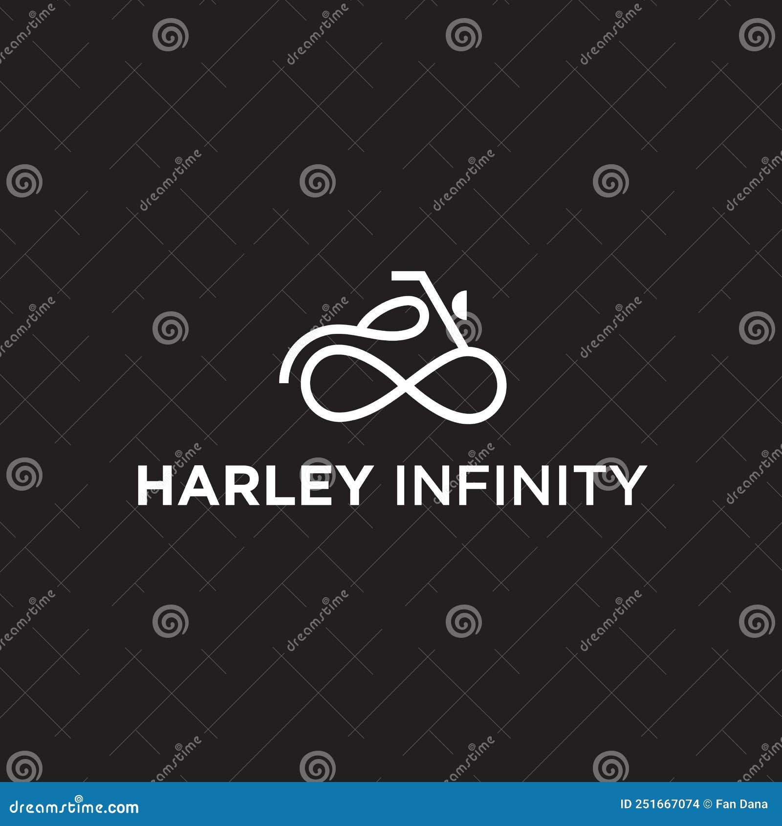 Harley Infinity Logo or Motorcycle Icon Stock Vector - Illustration of ...