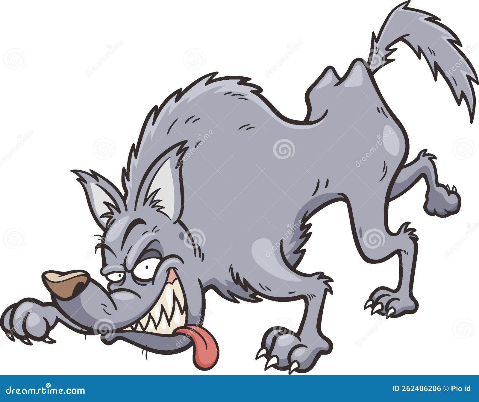 Crazy Wolf, Isolated Vector Illustration. Casually Dressed ...