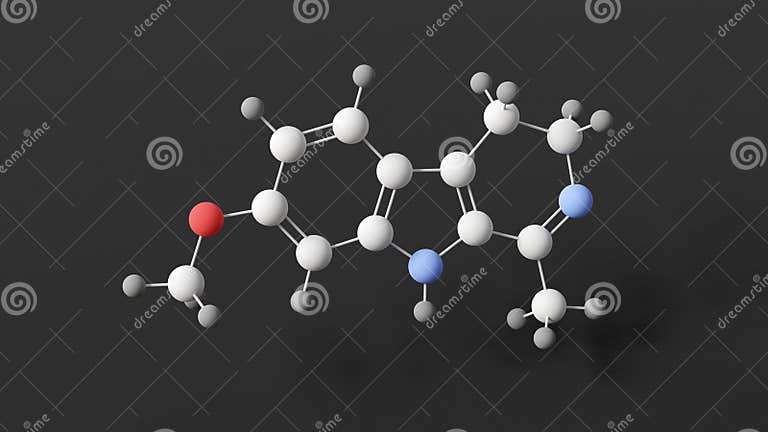 Harmaline Molecule, Molecular Structure, Fluorescent Indole Alkaloid ...