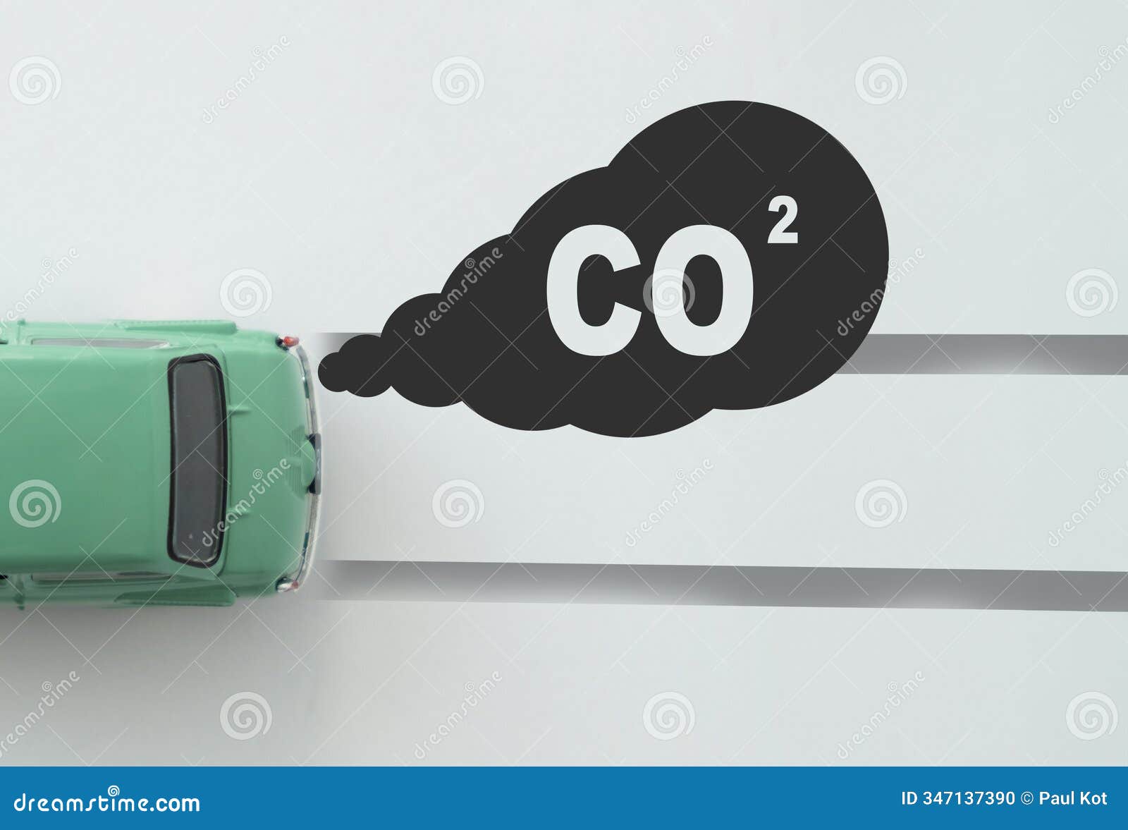 Harmful CO2 Emissions, the Fight for the Environment Stock Illustration ...