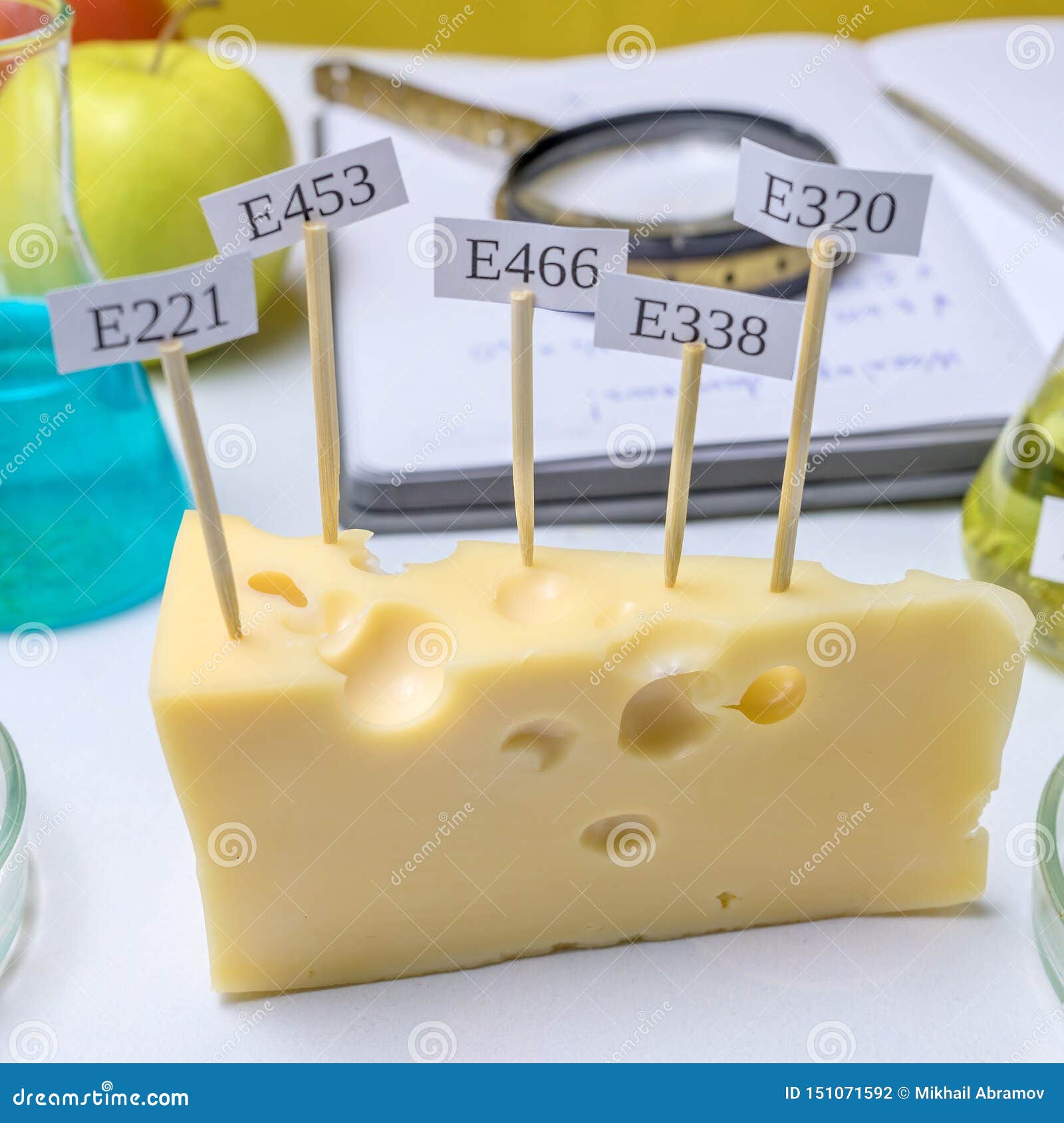 Harmful Food Additives. in the Cheese are Signs with the Code E ...