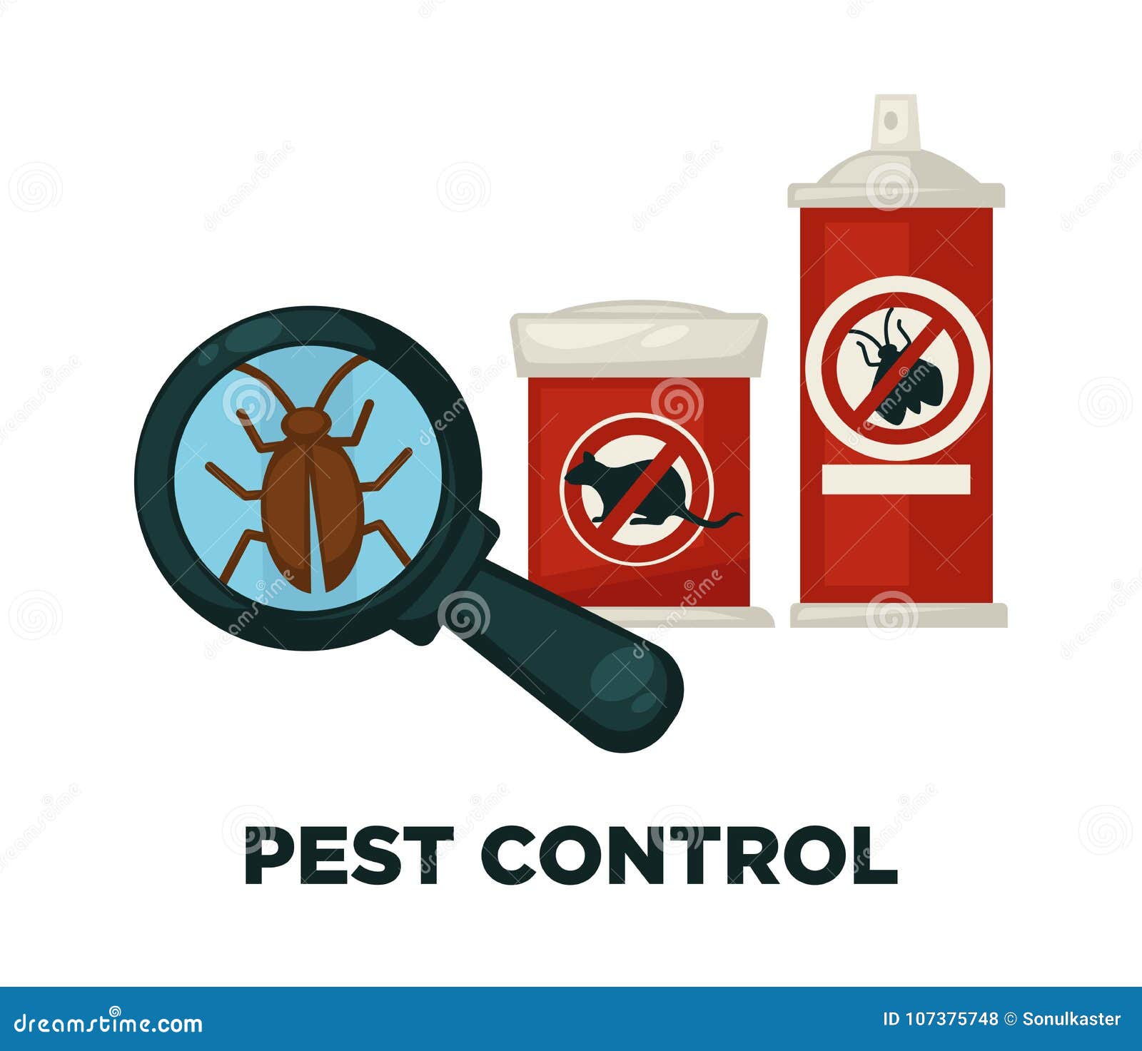 Harmful Insects Extermination Devices And Means Isolated Cartoon Vector ...