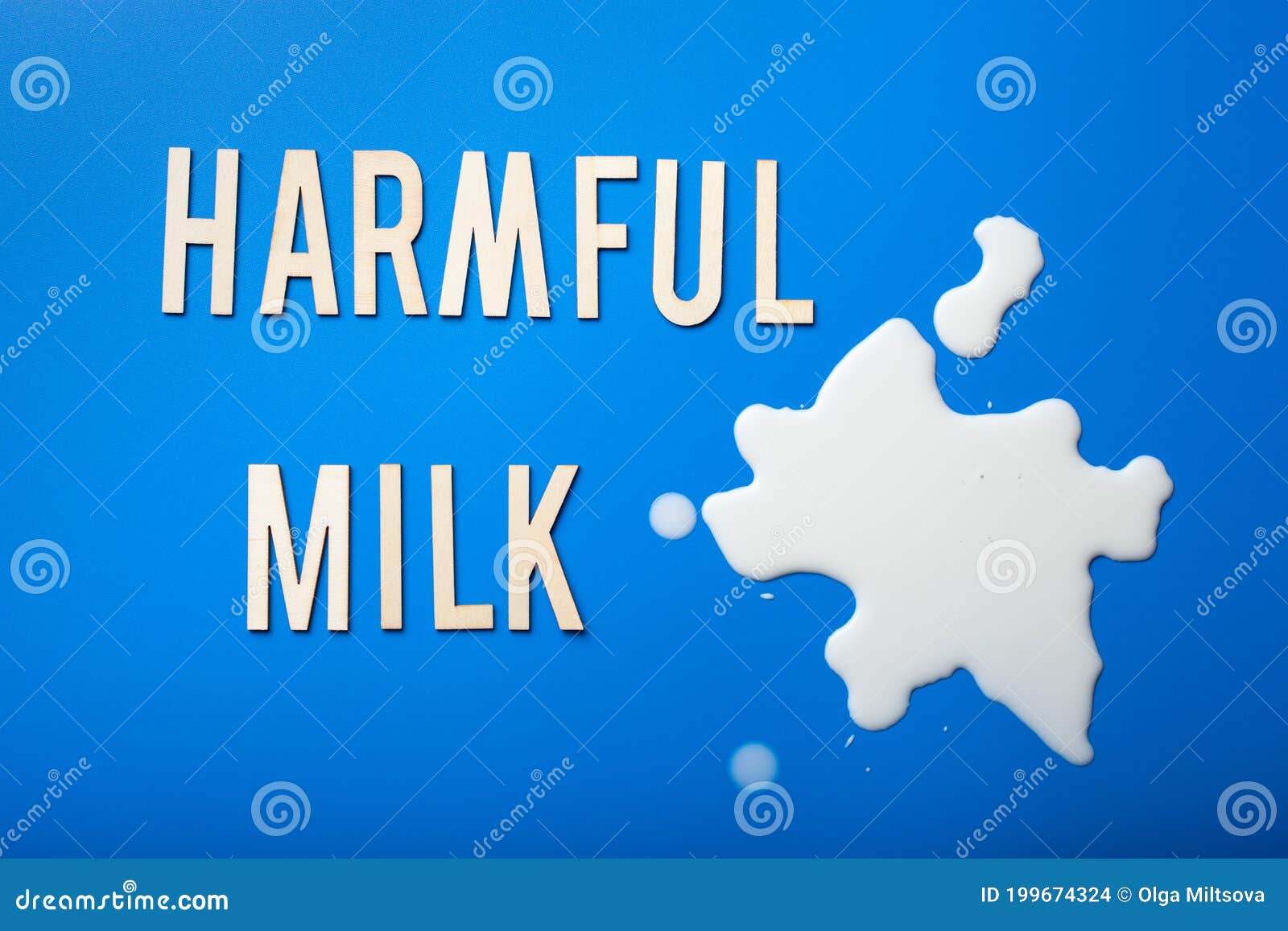Harmful Milk Word Text Letters Lactose Intolerance Allergy. Milk ...