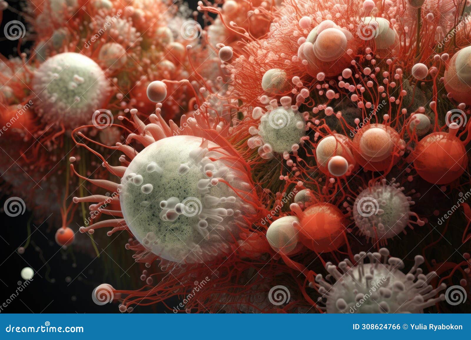 Harmful Proliferating Bacteria Health. Generate Ai Stock Illustration ...