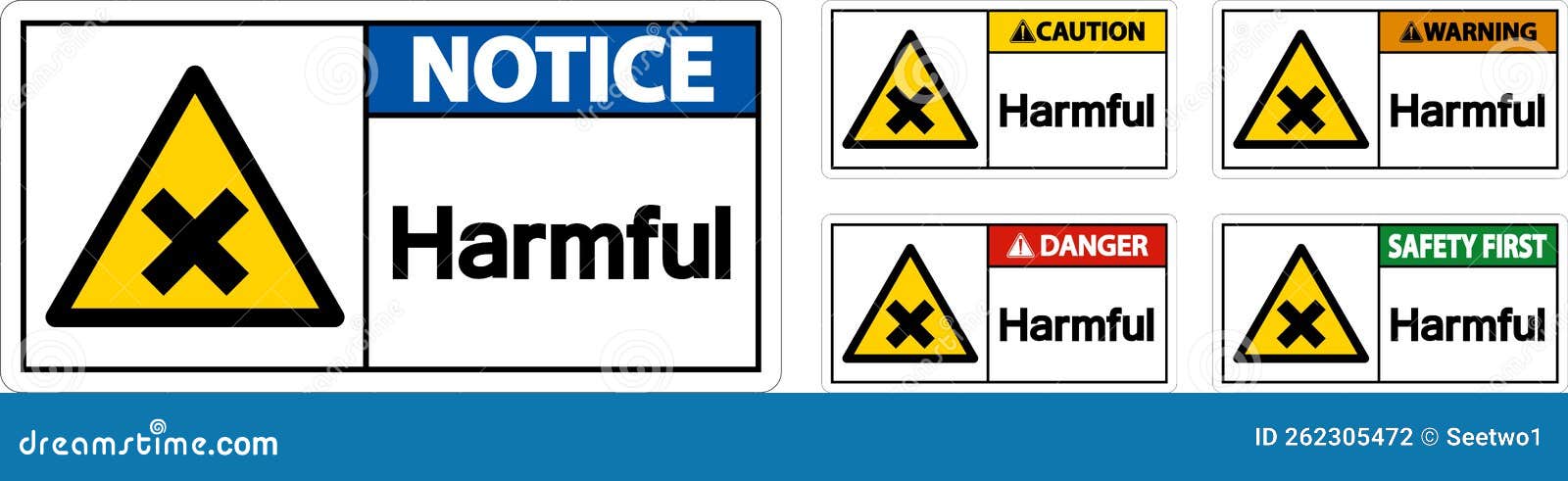Harmful Warning Sign on White Background Stock Vector - Illustration of ...
