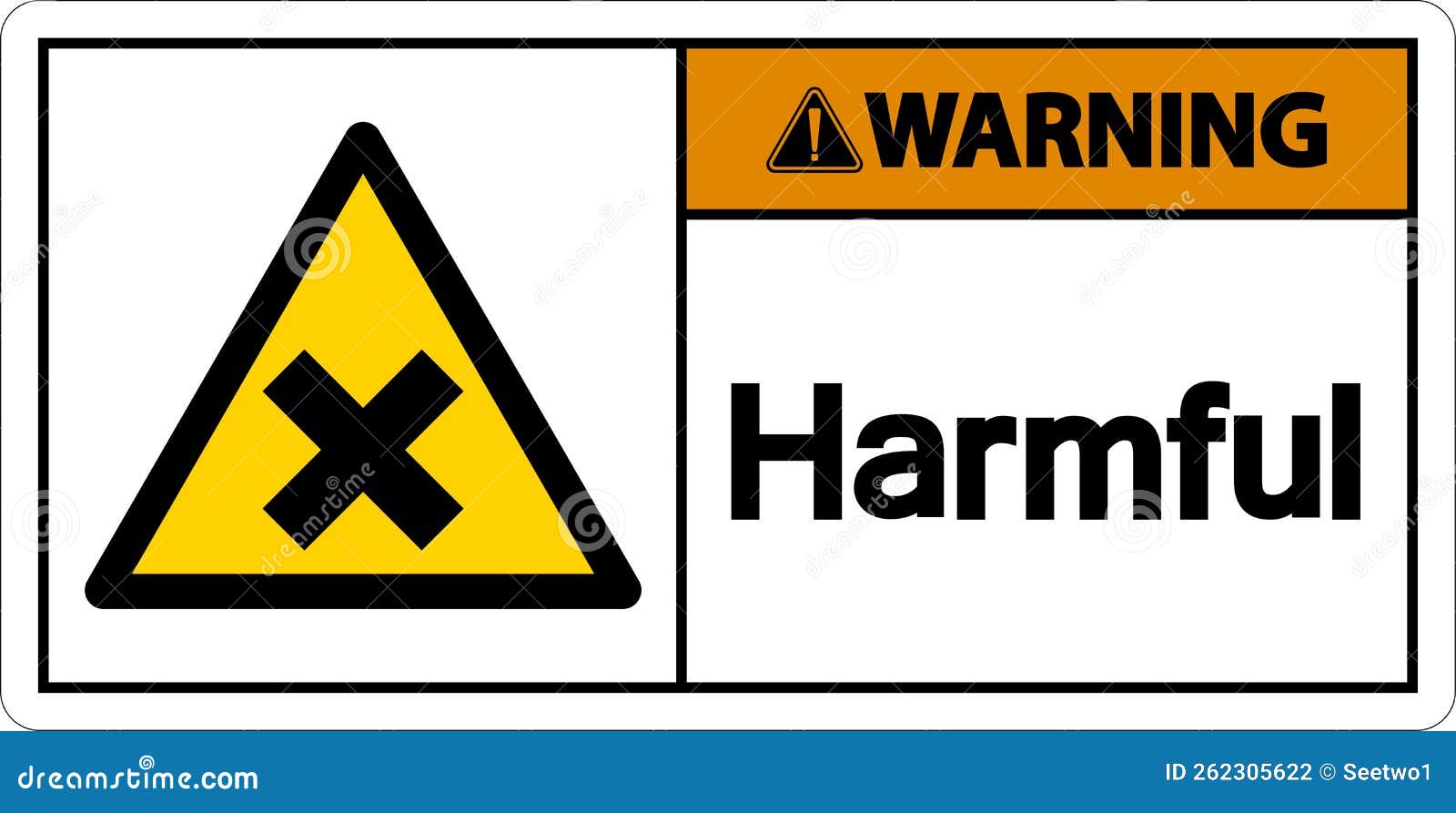 Harmful Warning Sign on White Background Stock Vector - Illustration of ...