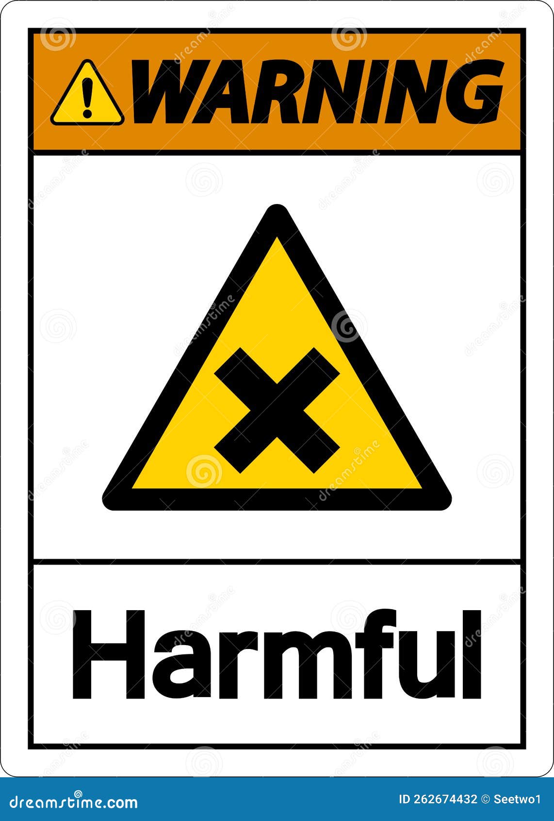 Harmful Warning Sign on White Background Stock Vector - Illustration of ...