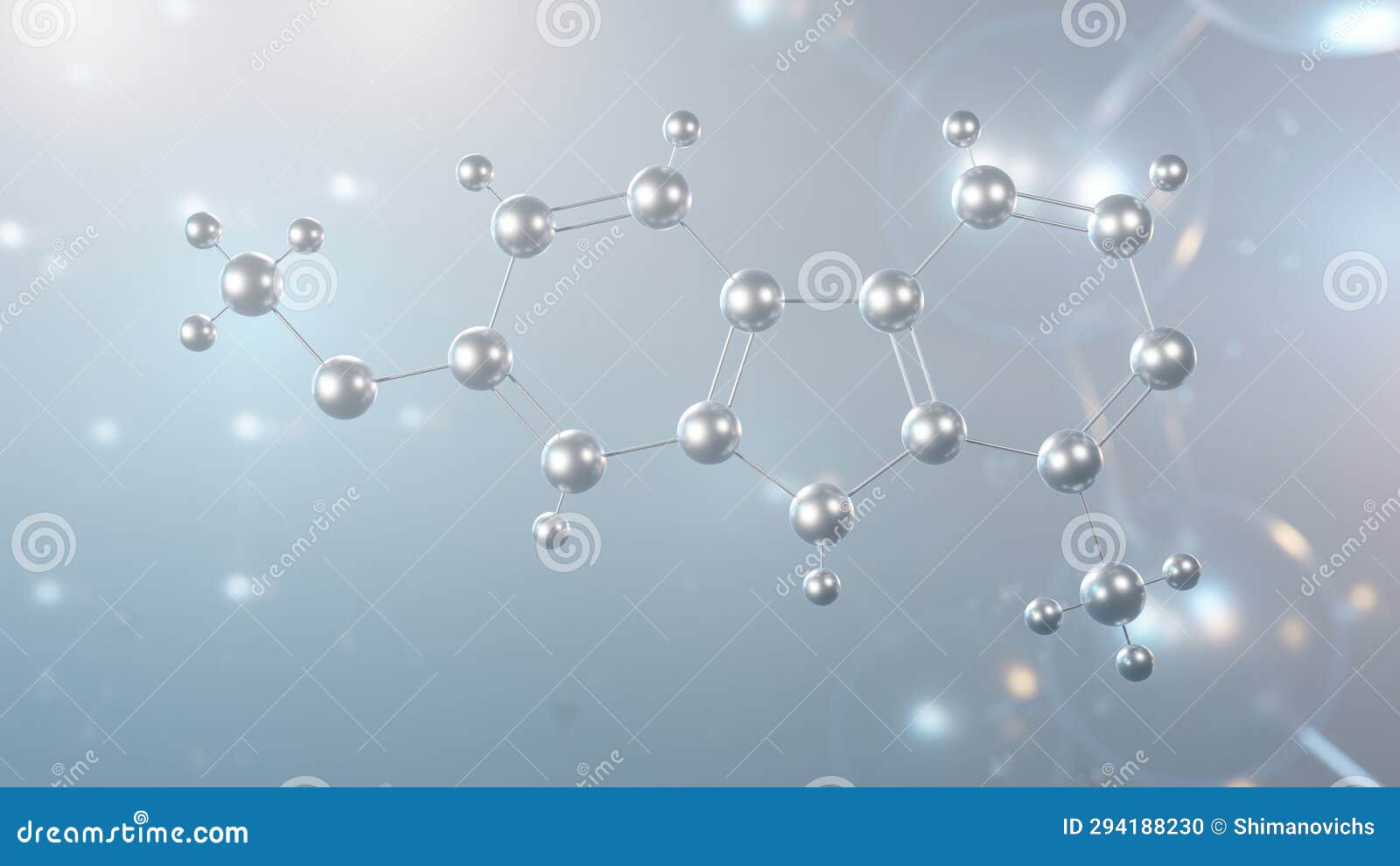 Harmine Molecular Structure, 3d Model Molecule, Beta-carboline ...