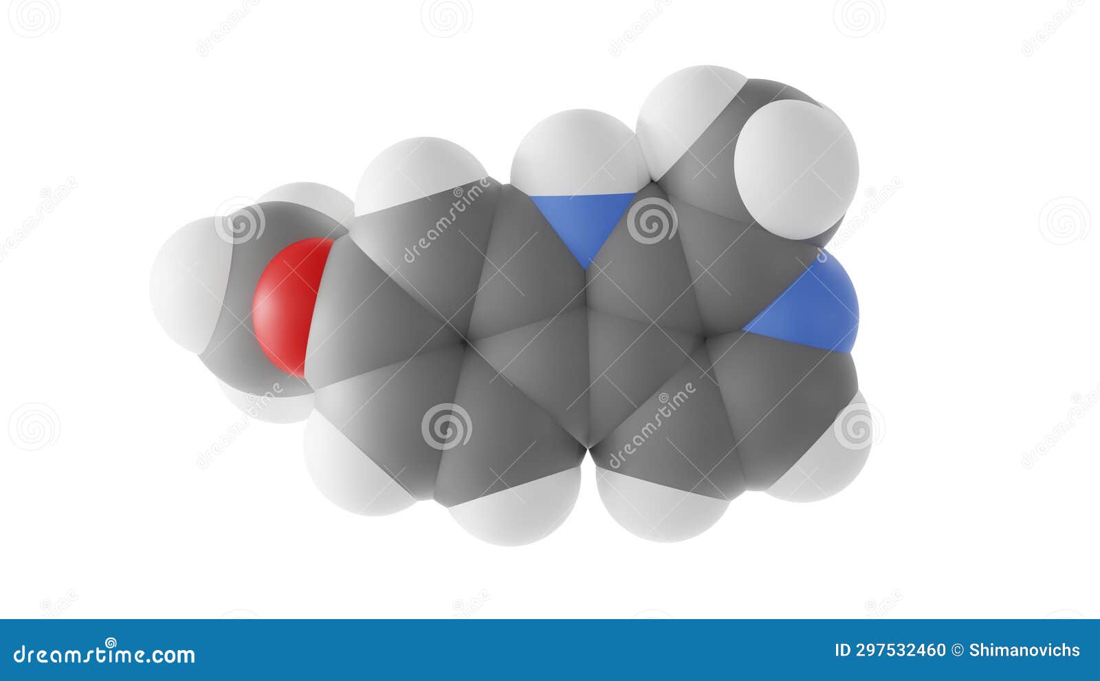 Harmine Molecule, Beta-carboline, Molecular Structure, Isolated 3d ...
