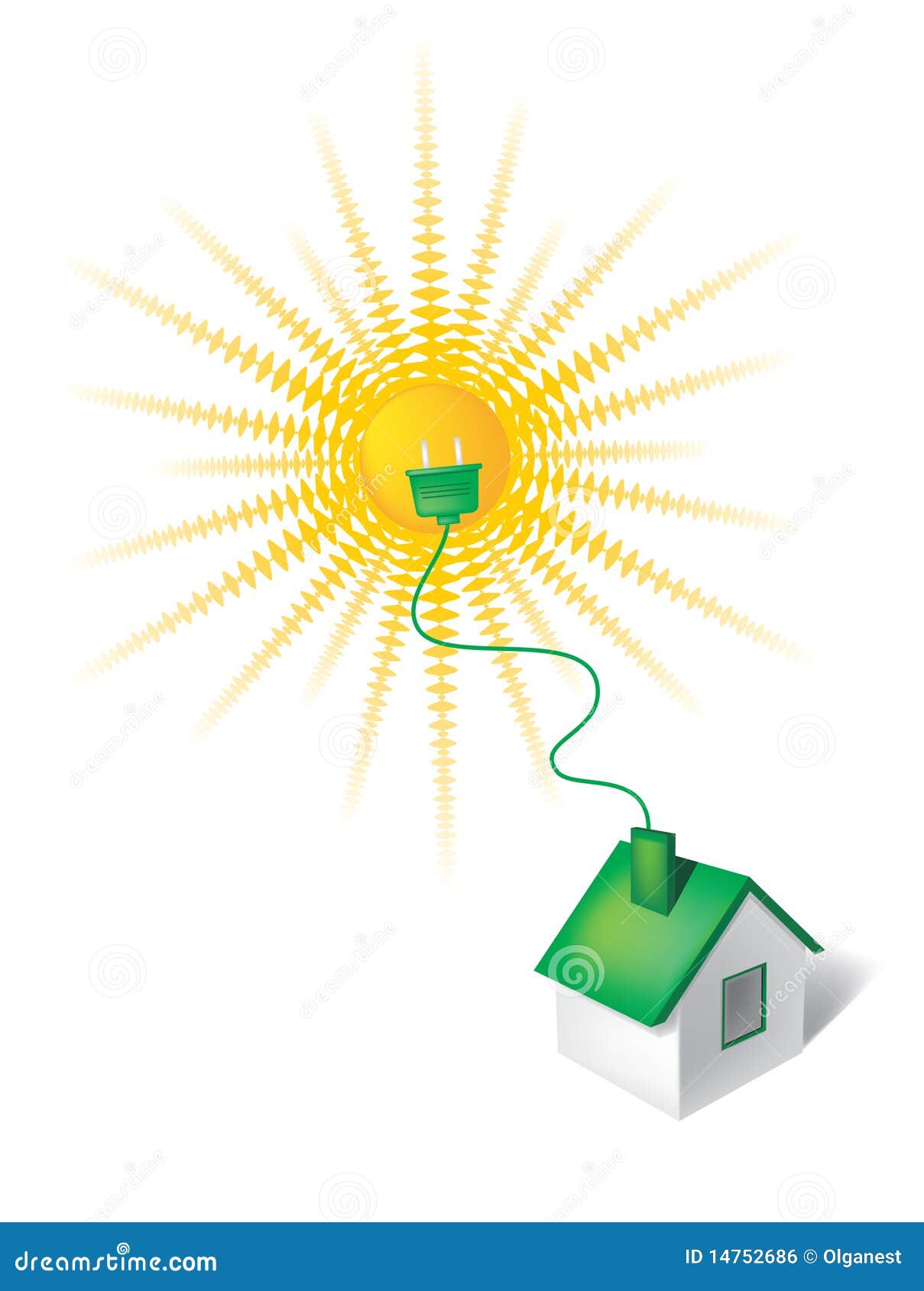 Harmless energy stock vector. Illustration of house, sign - 14752686