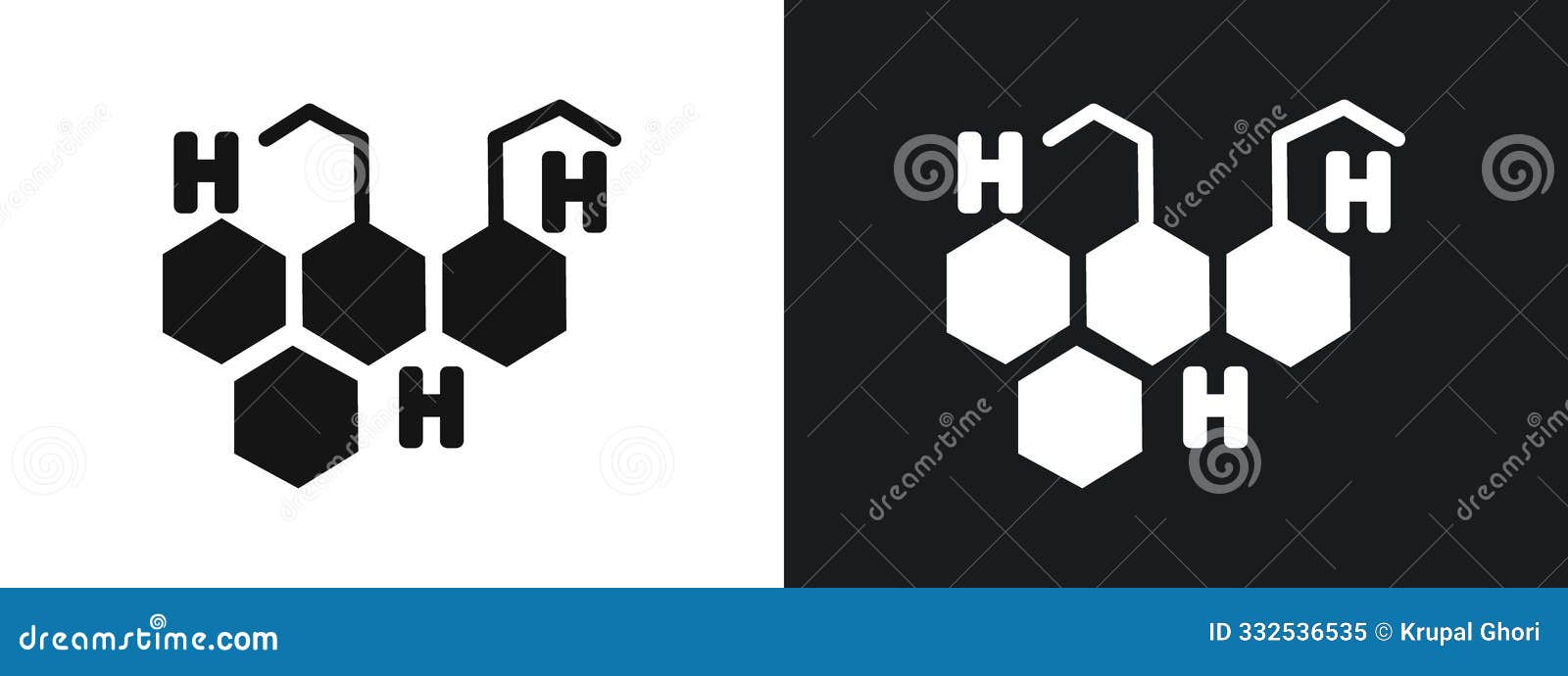 Harmones Icon Linear Graphics Set Vector in Black Stock Illustration ...
